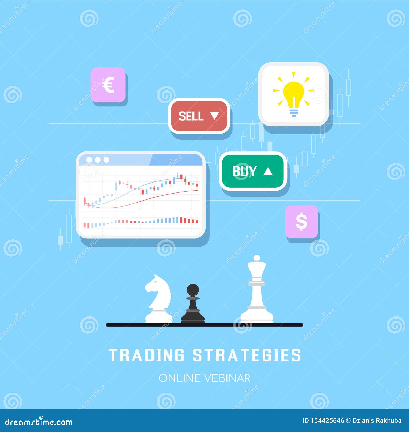 Stock trading strategies stock vector. Illustration of learning - 154425646