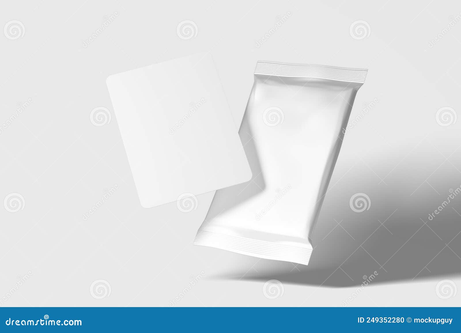 Trading Card Packaging 3D Rendering White Blank Mockup Stock ...