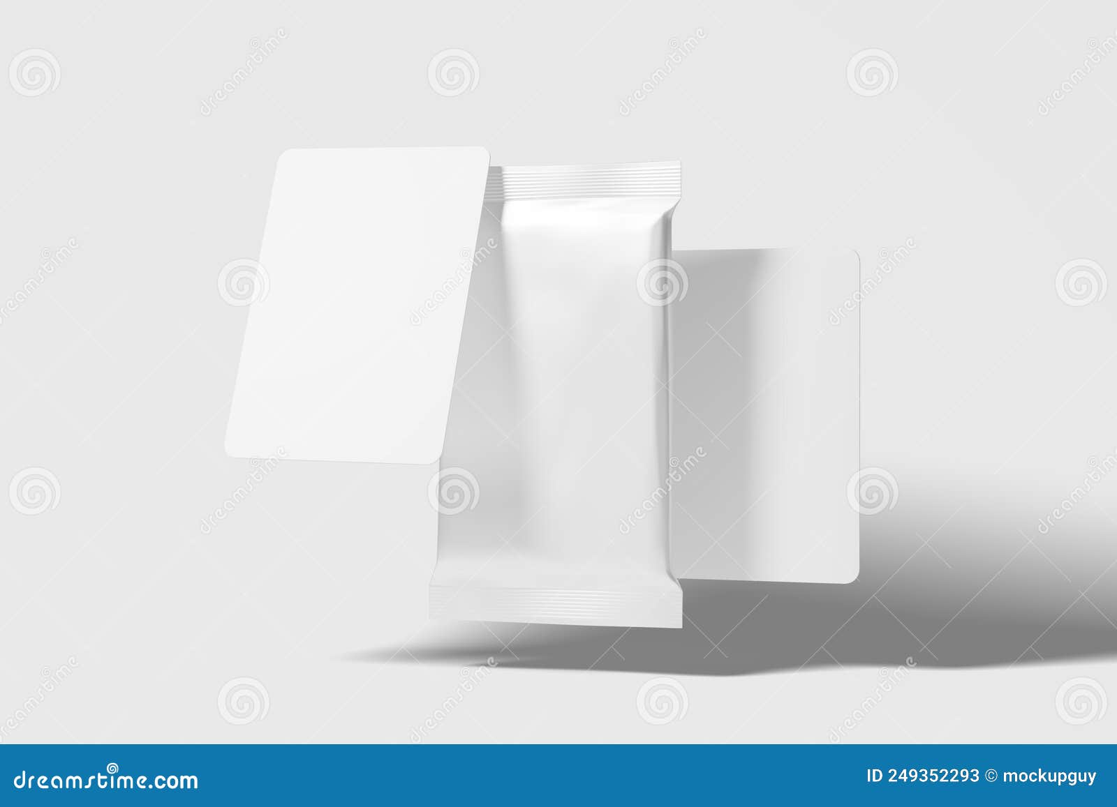 Trading Card Packaging 3D Rendering White Blank Mockup Stock ...