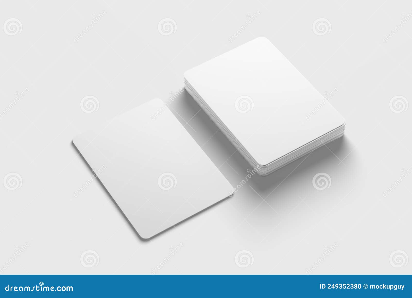 Trading Card Packaging 3D Rendering White Blank Mockup Stock ...