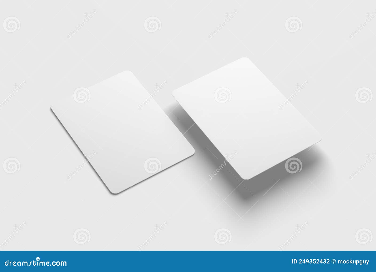 Trading Card Packaging 3D Rendering White Blank Mockup Stock ...