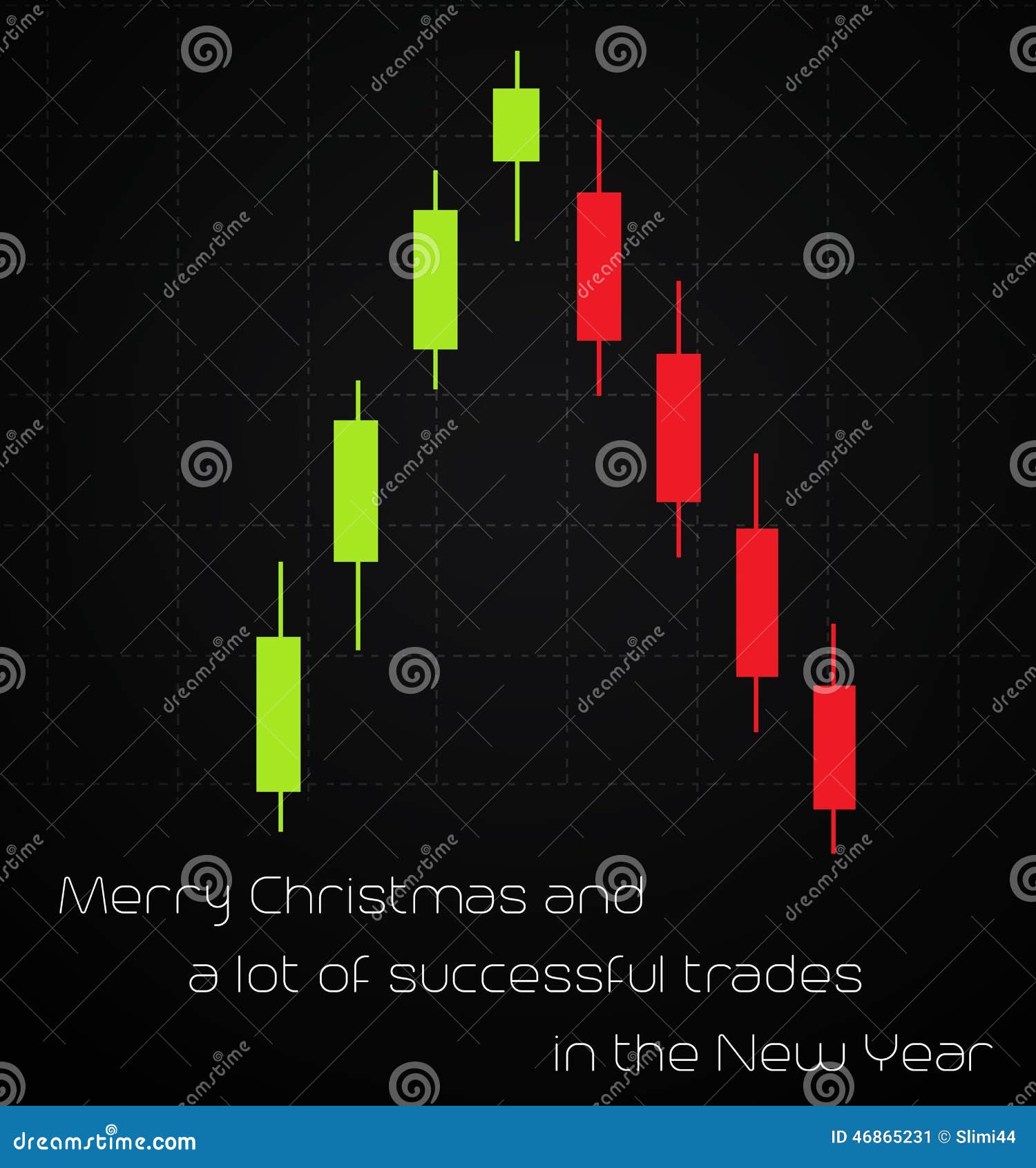 Trading Christmas card stock vector. Illustration of black - 46865231