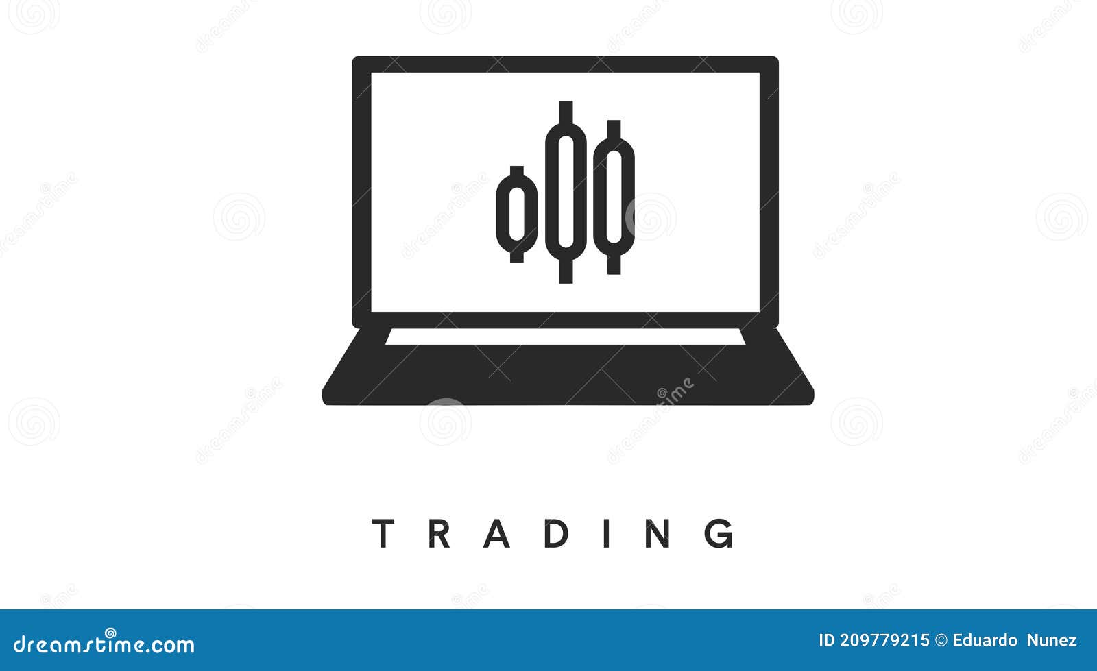 Trading Clandles O Candlesticks. Flat Trading Icon Stock Vector ...