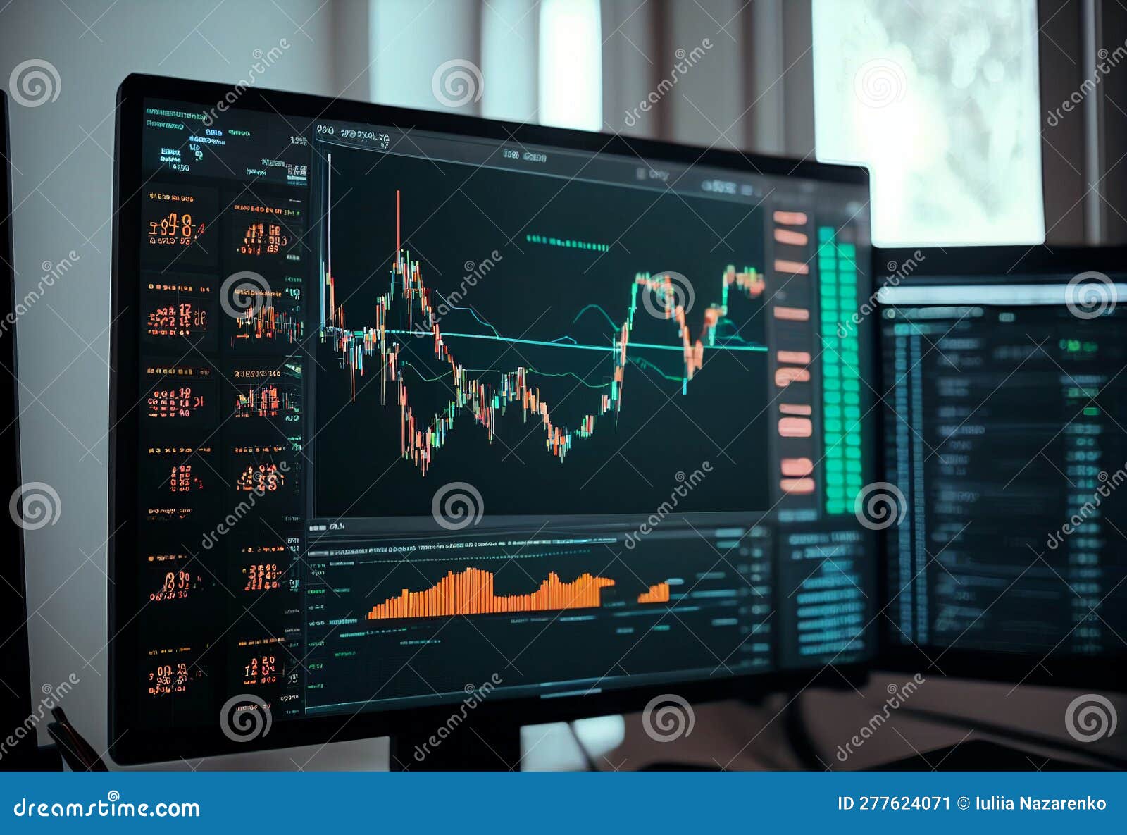 Trading on the Computer Screen on the Stock Market and Cryptocurrency ...