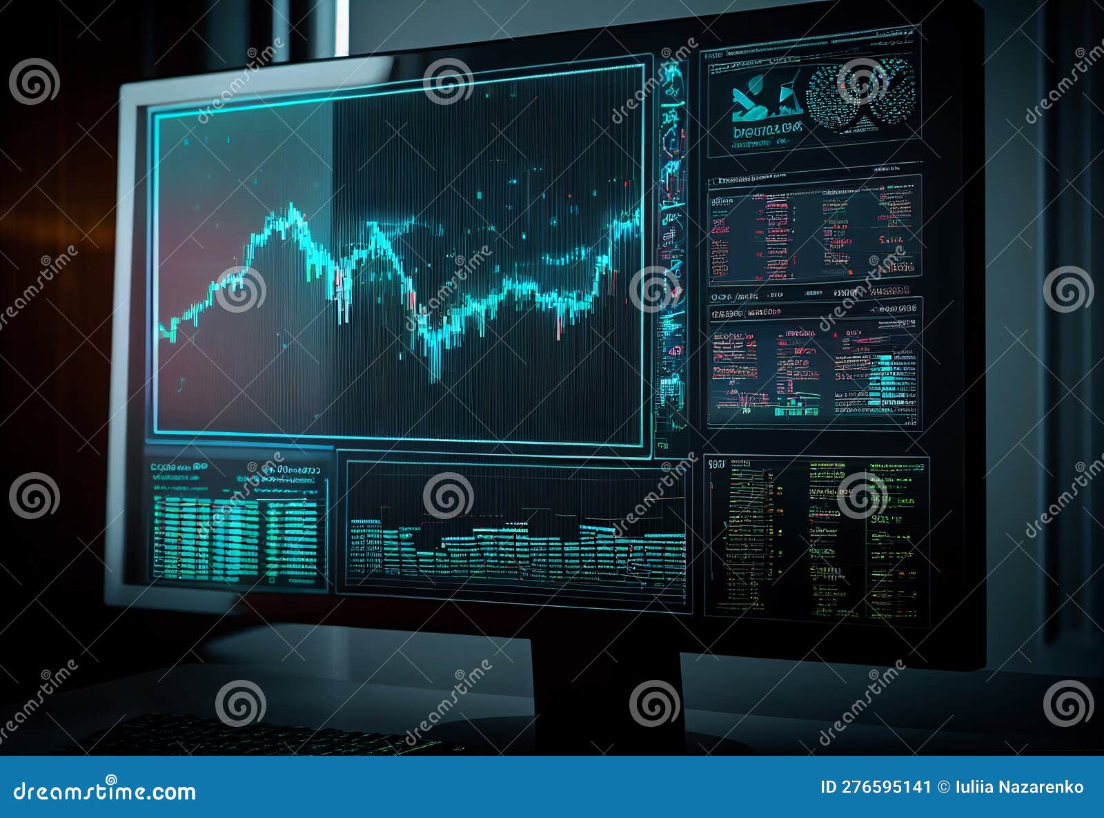 Trading on the Computer Screen on the Stock Market and Cryptocurrency ...