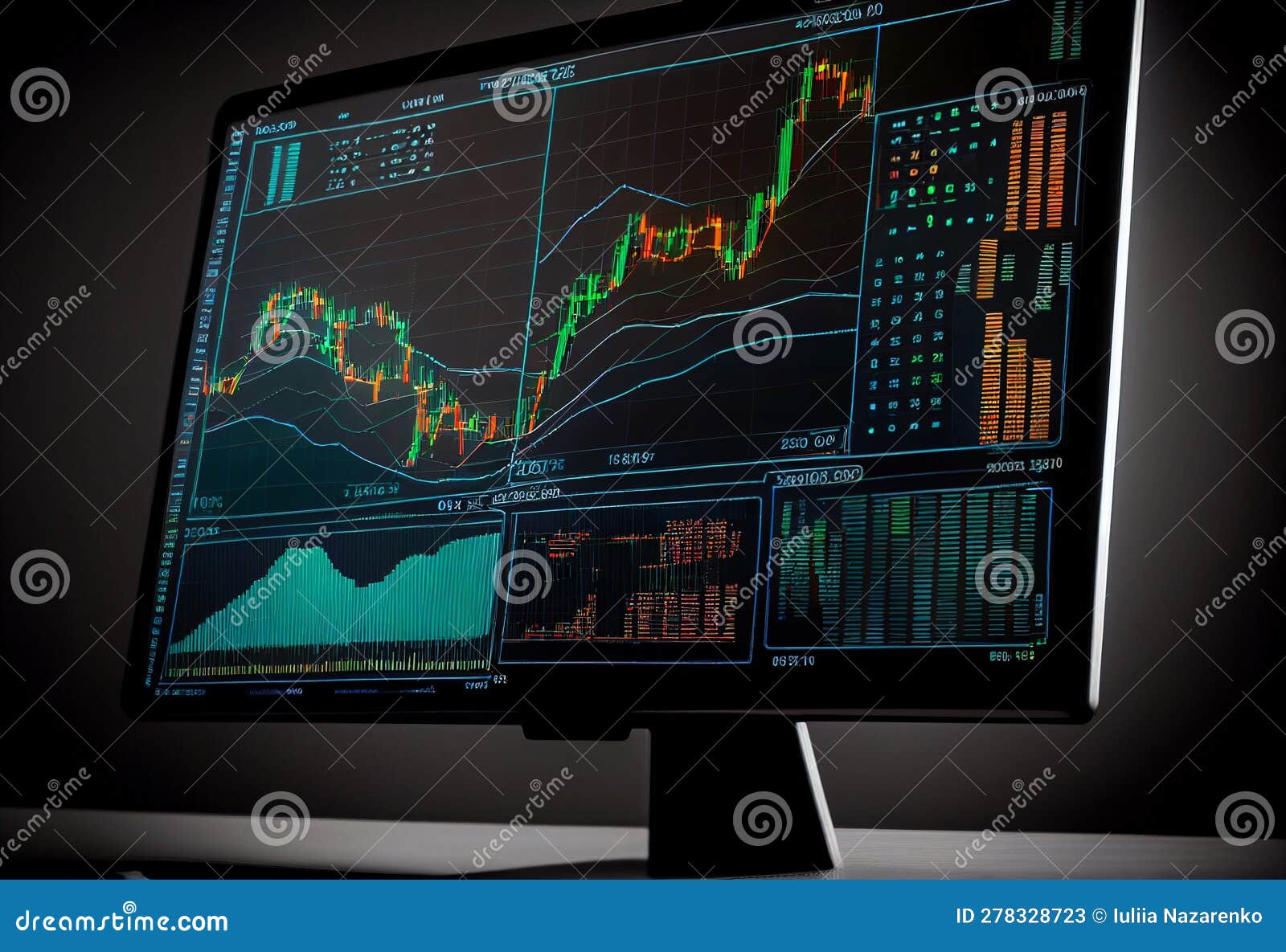 Trading on the Computer Screen on the Stock Market and Cryptocurrency ...