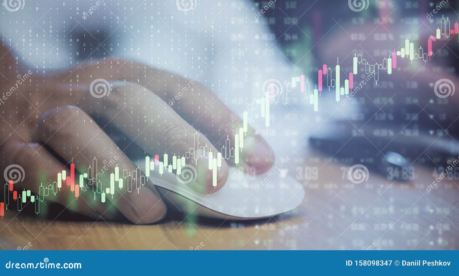 Trading Concept with Digital Forex Chart Screen Stock Image - Image of ...