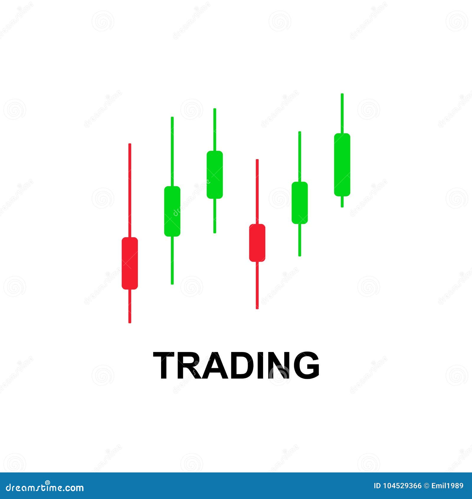 Trading Concept Sign on White Back Stock Vector - Illustration of data ...