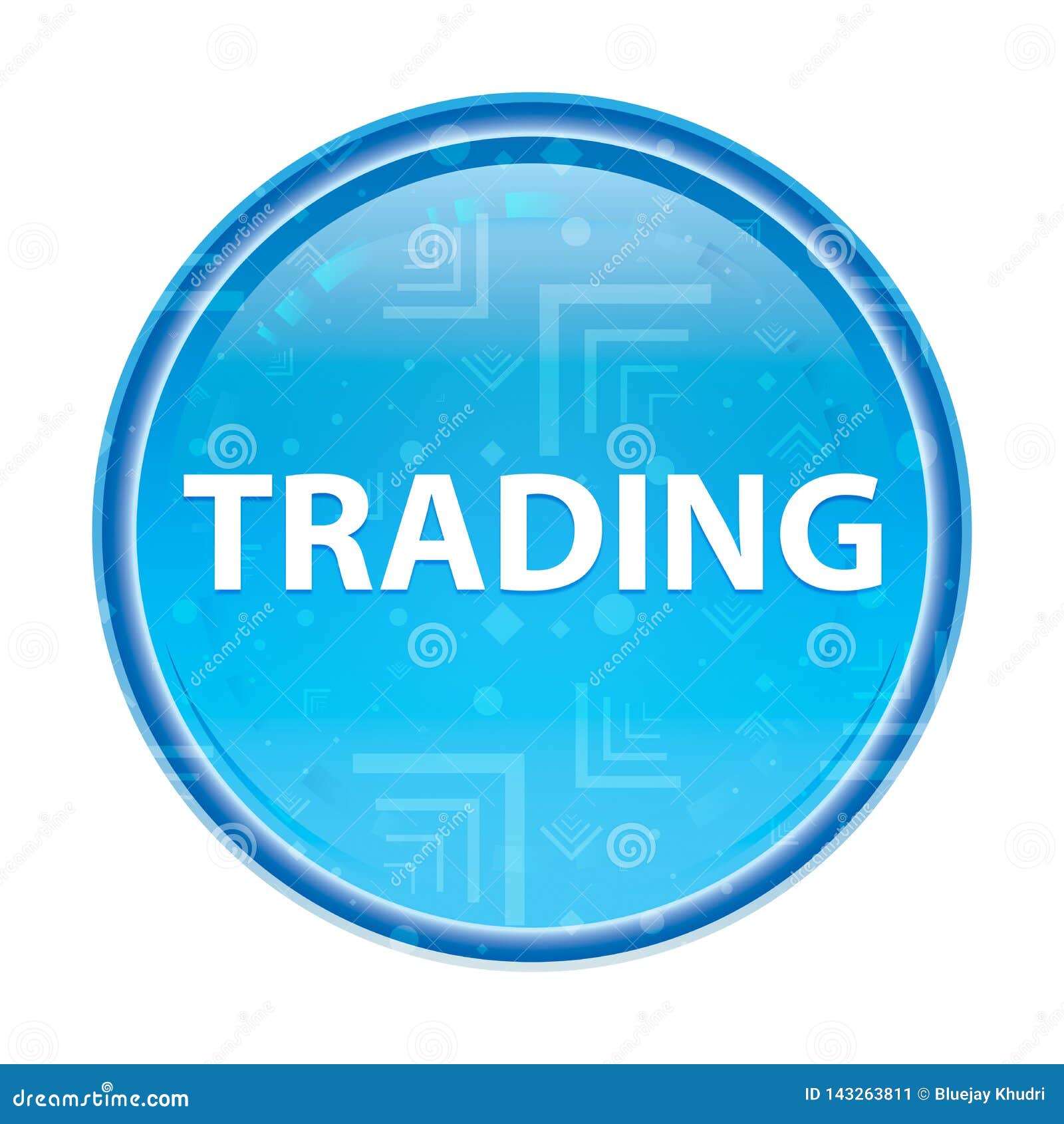 Trading Floral Blue Round Button Stock Illustration - Illustration of ...