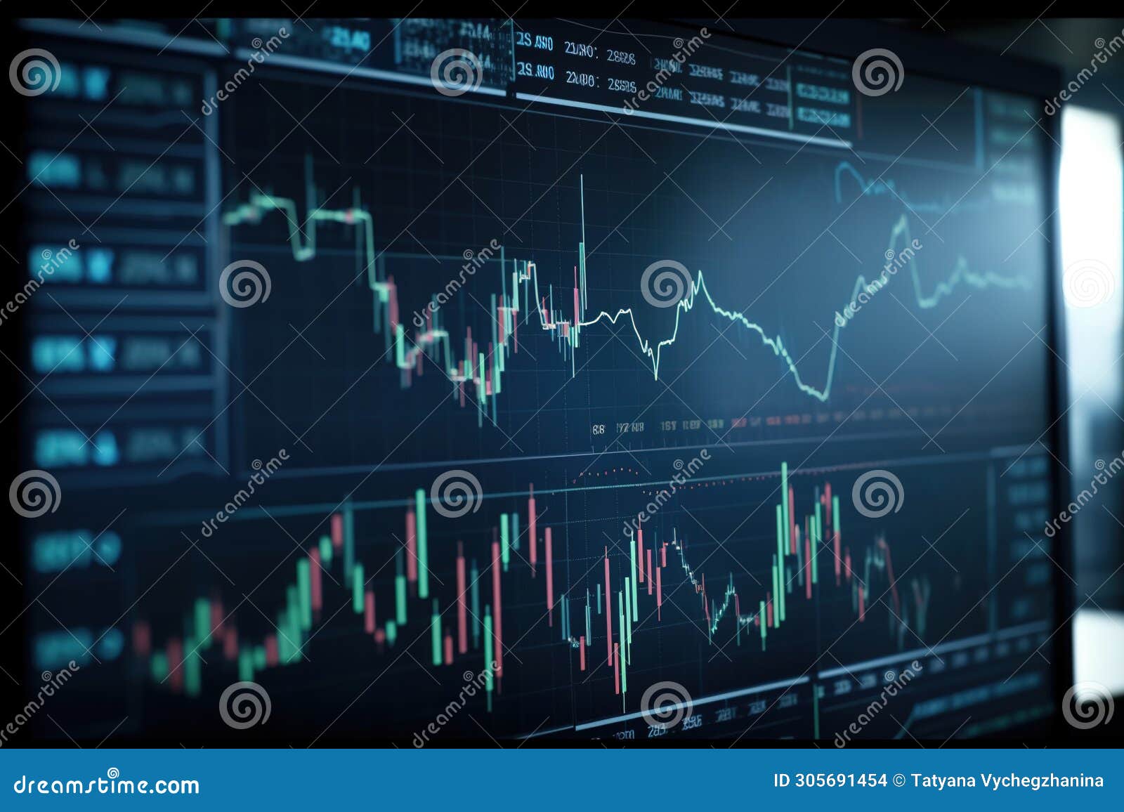 Trading Forex Graphs of Modern Economic World Stock Photo - Image of ...