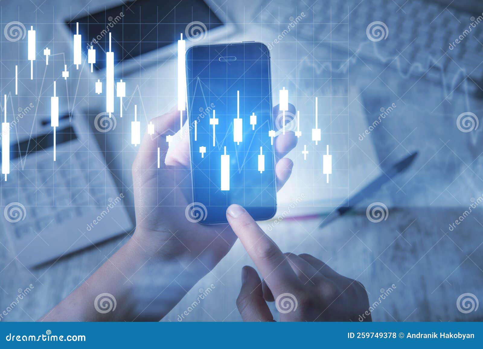 Trading Graph. Internet, Technology Stock Photo - Image of economy ...