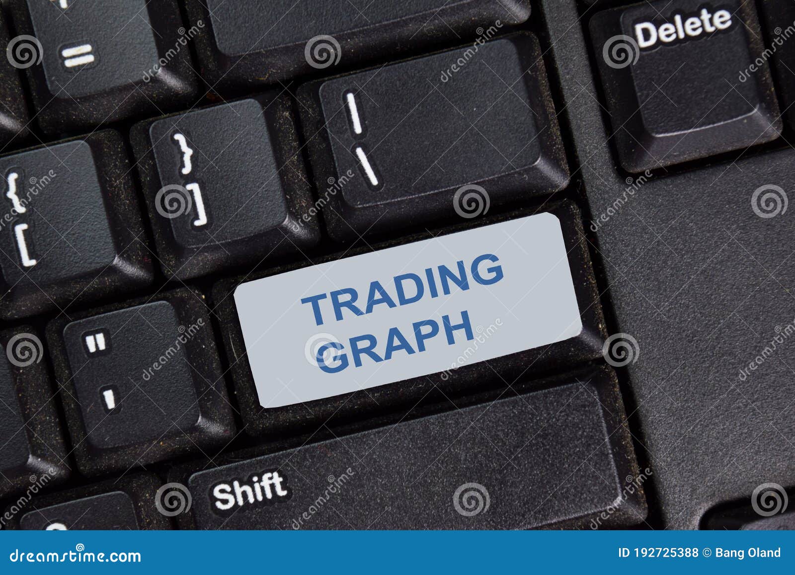 Trading Graph Write on Keyboard Isolated on Laptop Background Stock ...