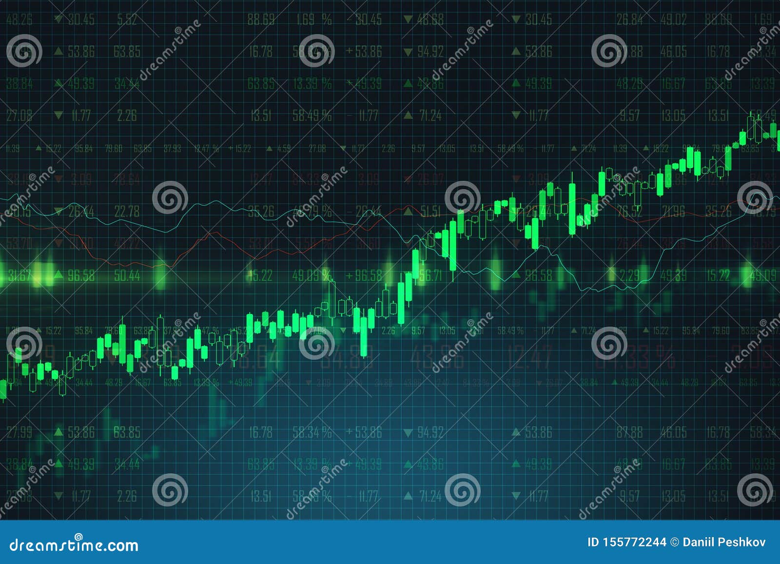 Trading and Growth Concept with Graphs Going Up at Forex Chart ...