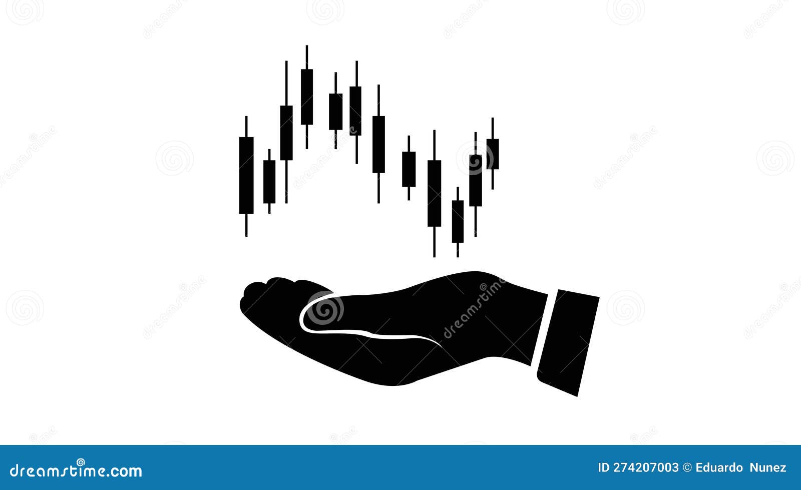 Trading Icon. Vector Isolated Editable Flat Illustration of a Hand with ...