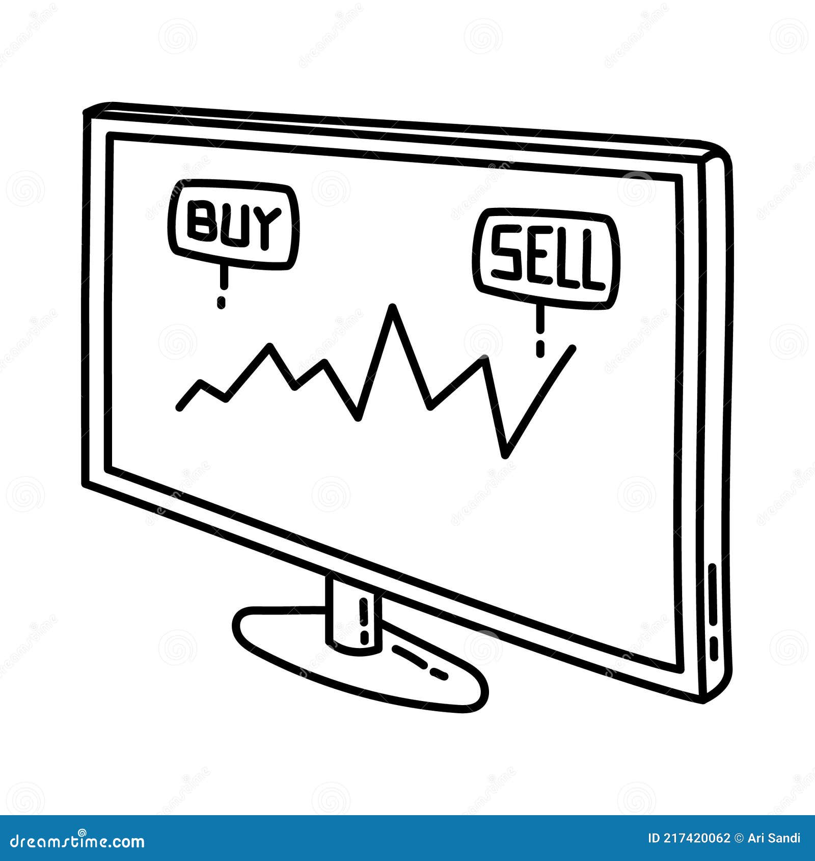 Trading Icon. Doodle Hand Drawn or Outline Icon Style Stock Vector ...