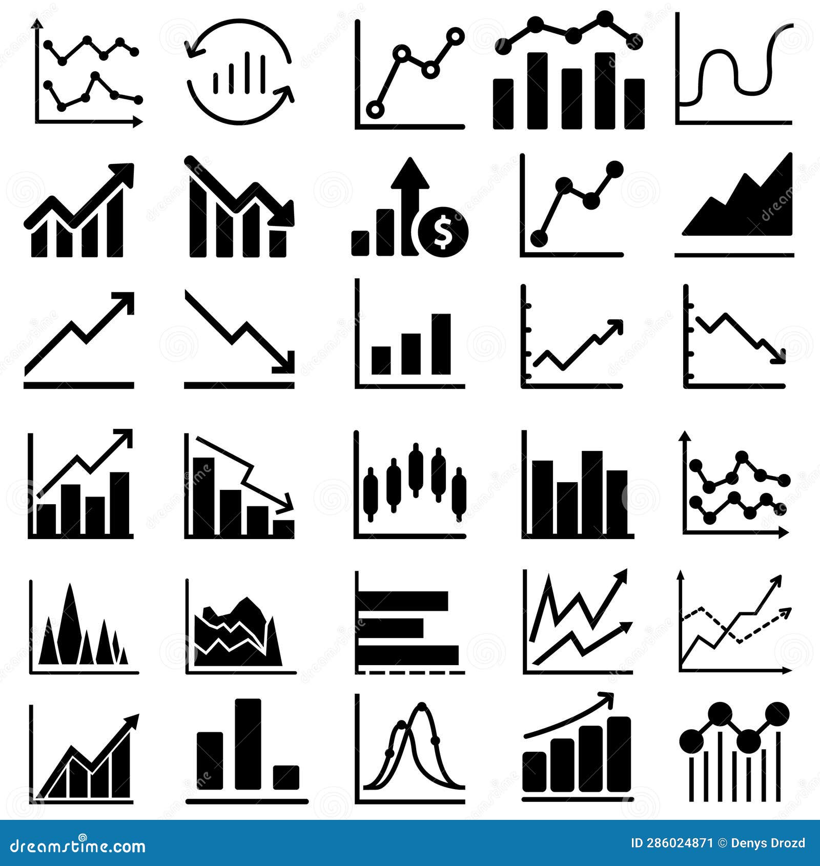 Trading Icon Vector Set. Schedule Illustration Sign Collection. Chart ...