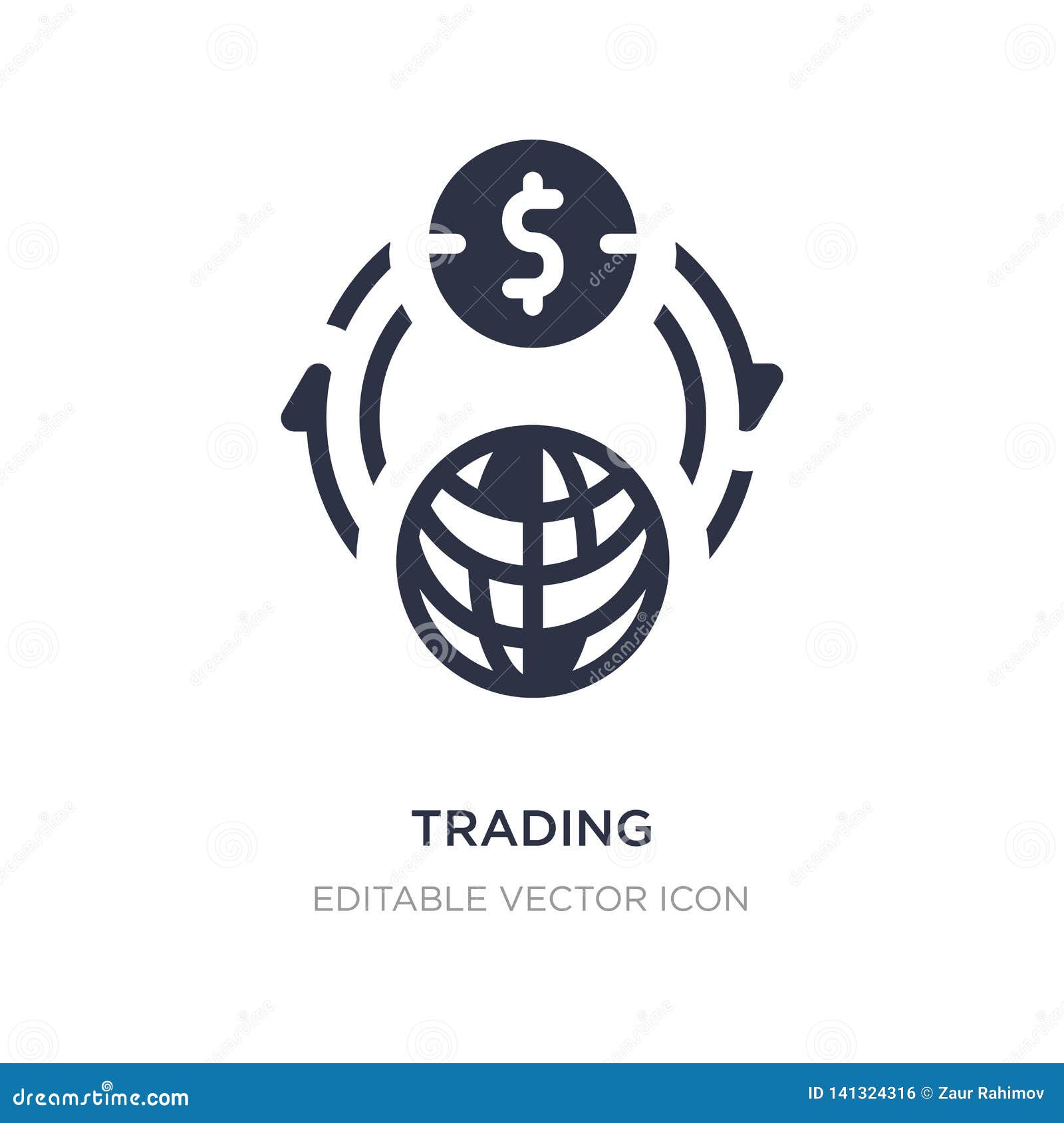 Trading Icon On White Background. Simple Element Illustration From ...
