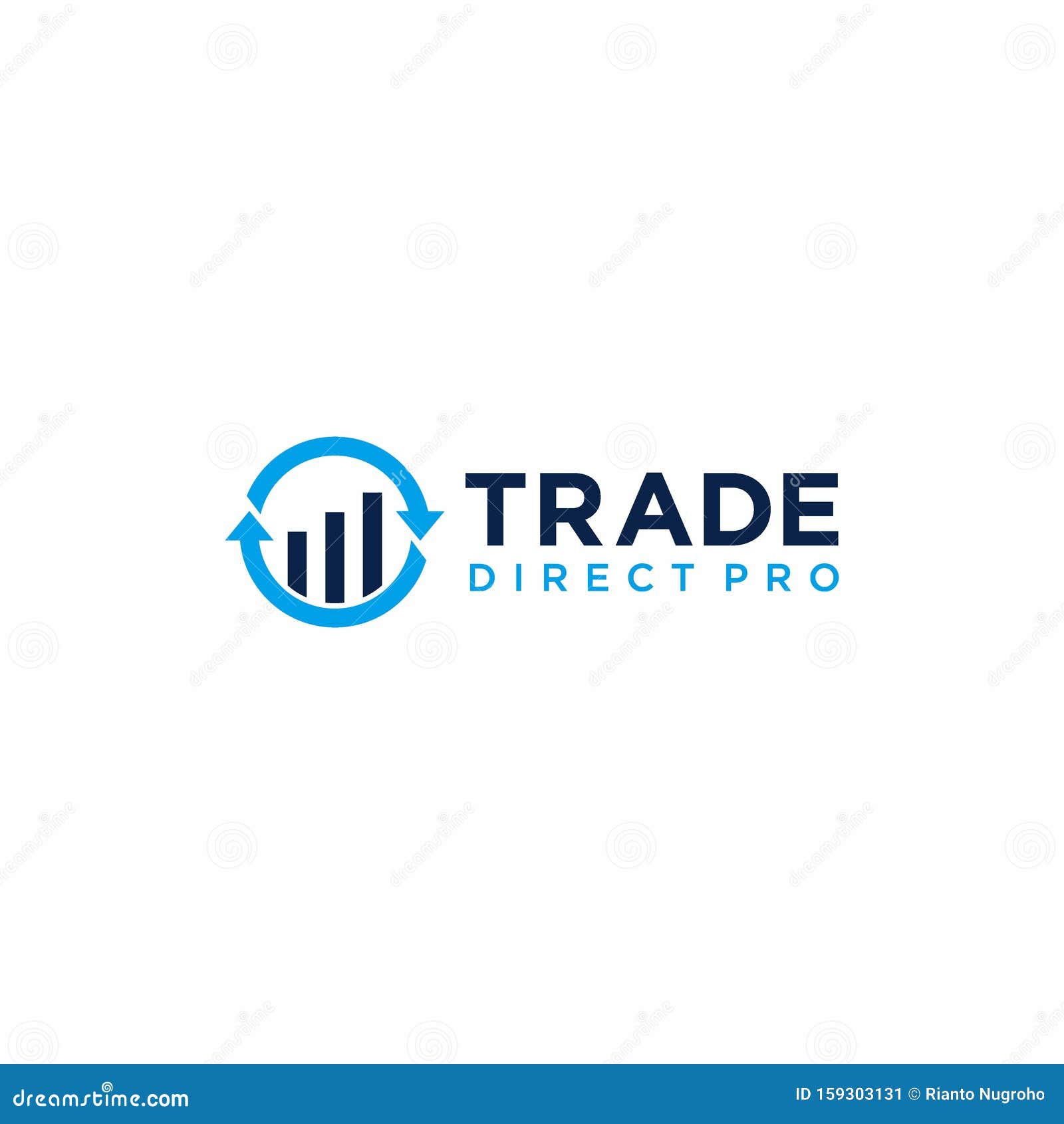Trading Logo with Chart Element Stock Illustration - Illustration of ...