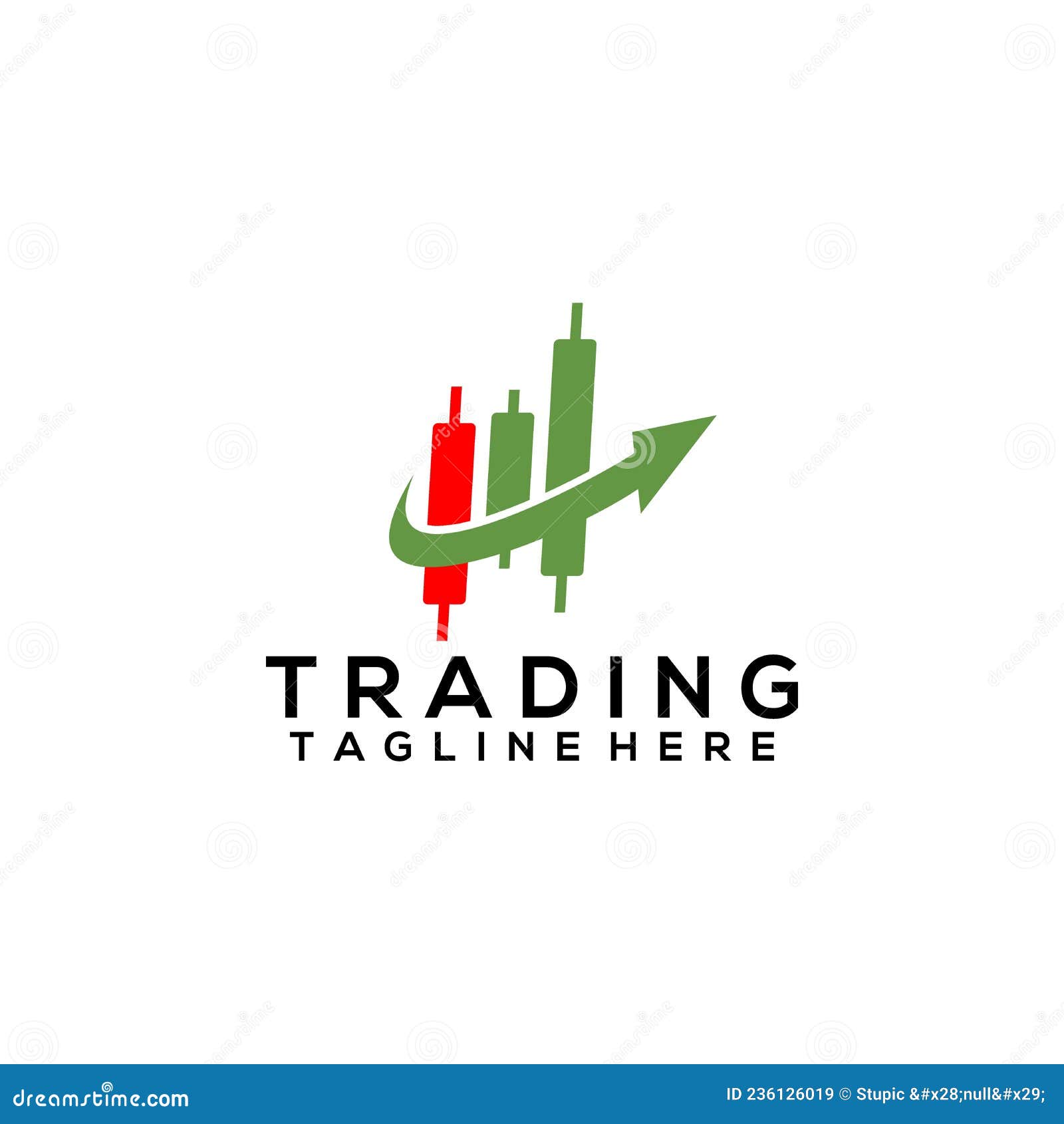 Trading Logo Concept Vector Isolated in White Background Stock ...
