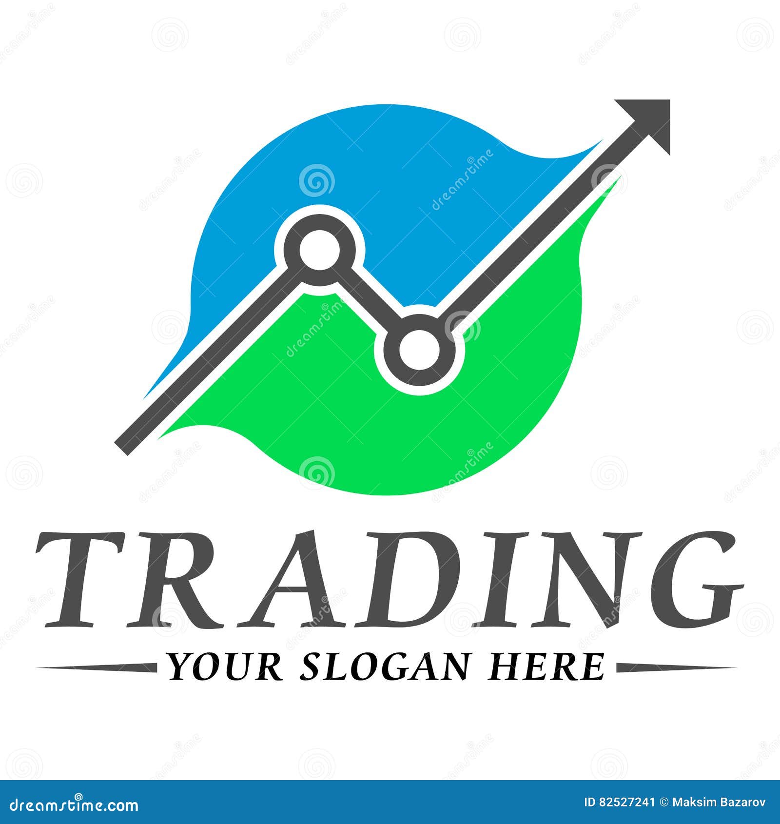 Trading Logo Template Design Stock Vector - Illustration of creativity ...