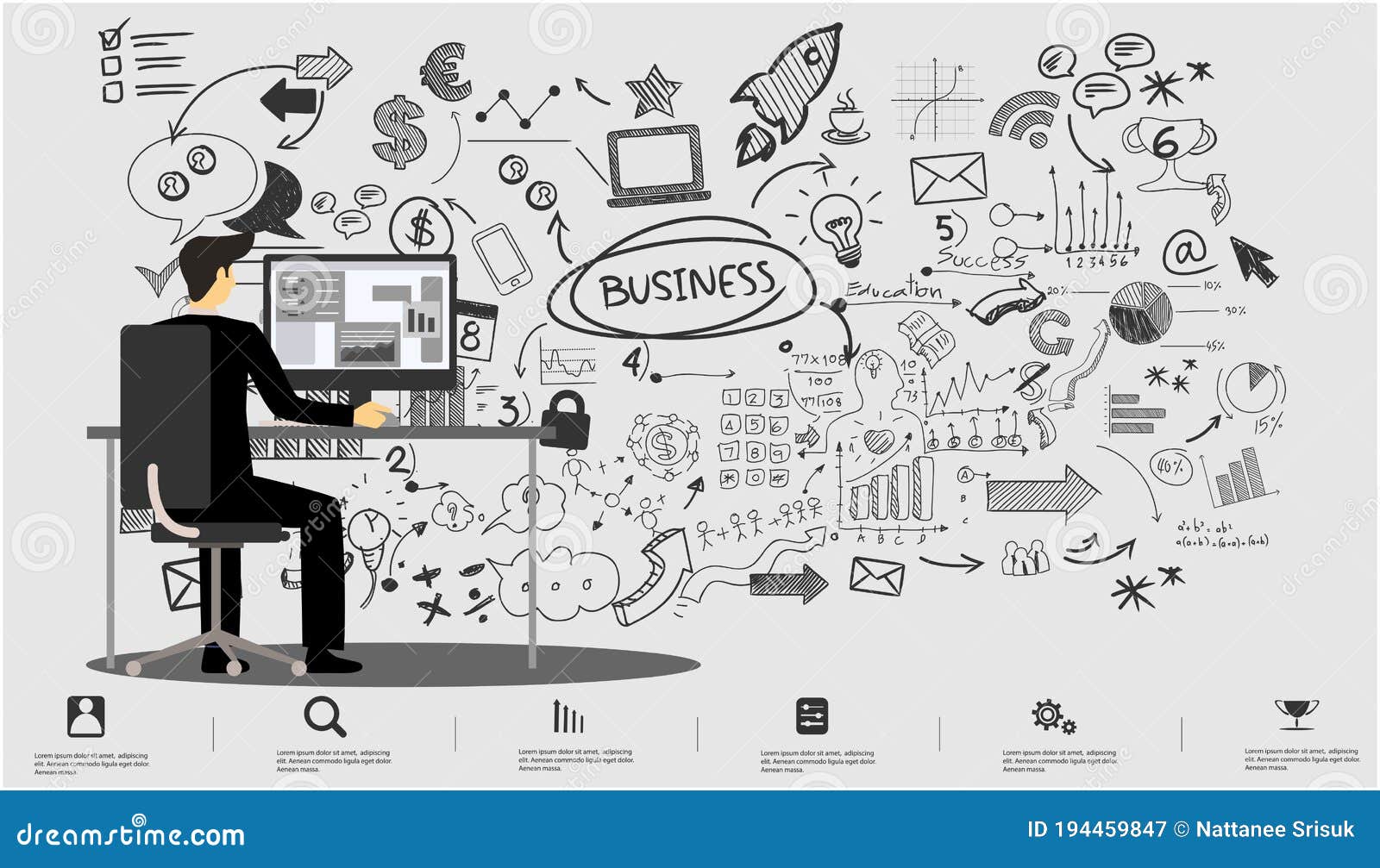 Trading Market Analysis Businessman Working for Success Creativity Idea ...