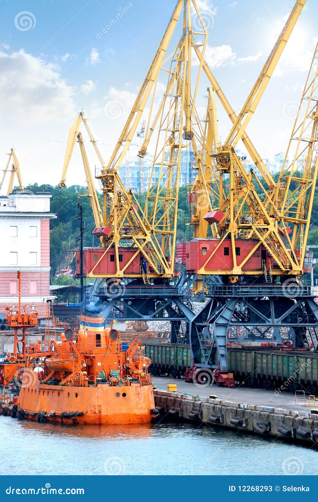 Trading port stock image. Image of goods, sail, carrier - 12268293