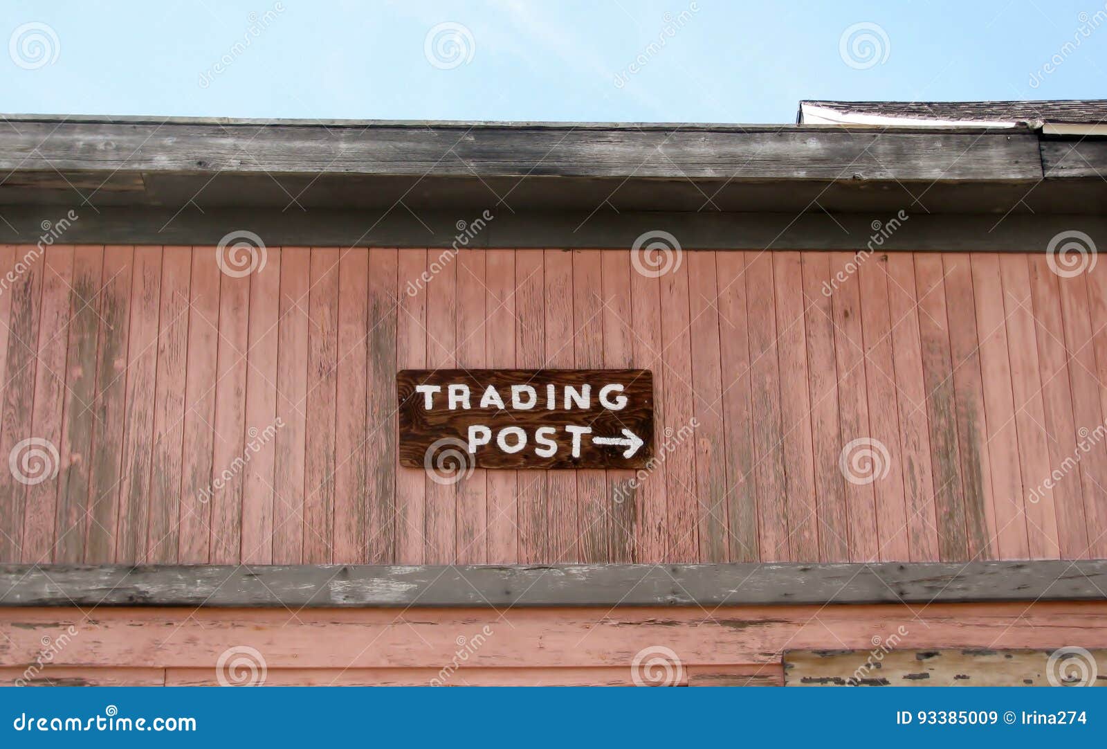 Trading Post sign stock image. Image of blye, historical - 93385009
