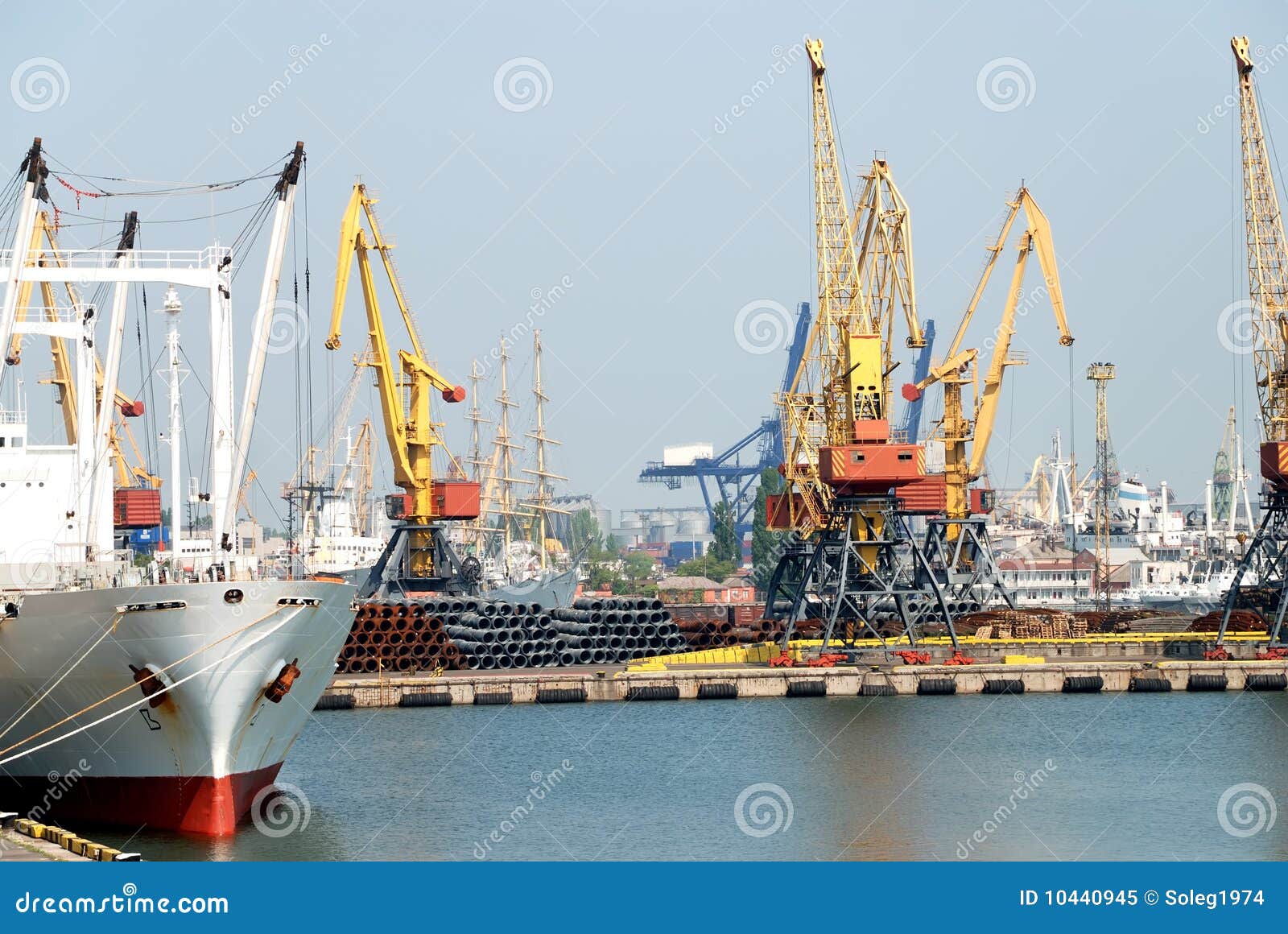 Cargoes And The Ship Container Singapore Stock Image | CartoonDealer ...