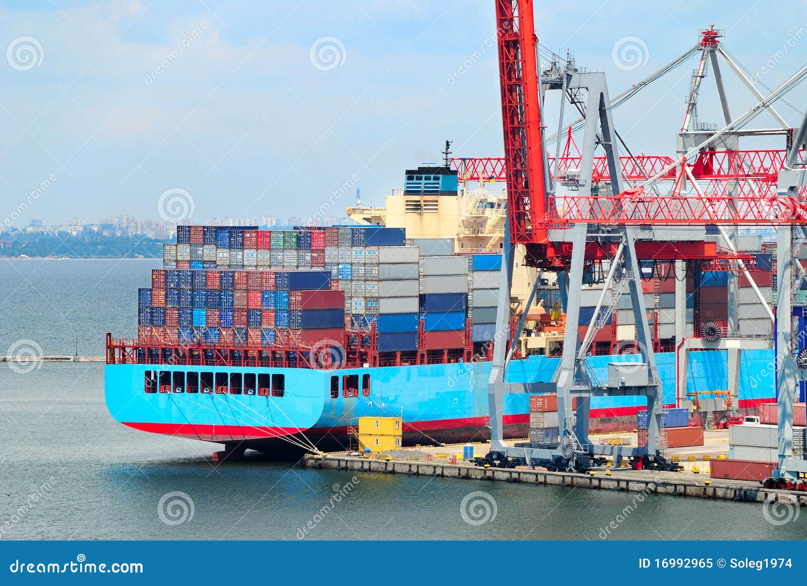 Cargoes And The Ship Container Singapore Stock Image | CartoonDealer ...