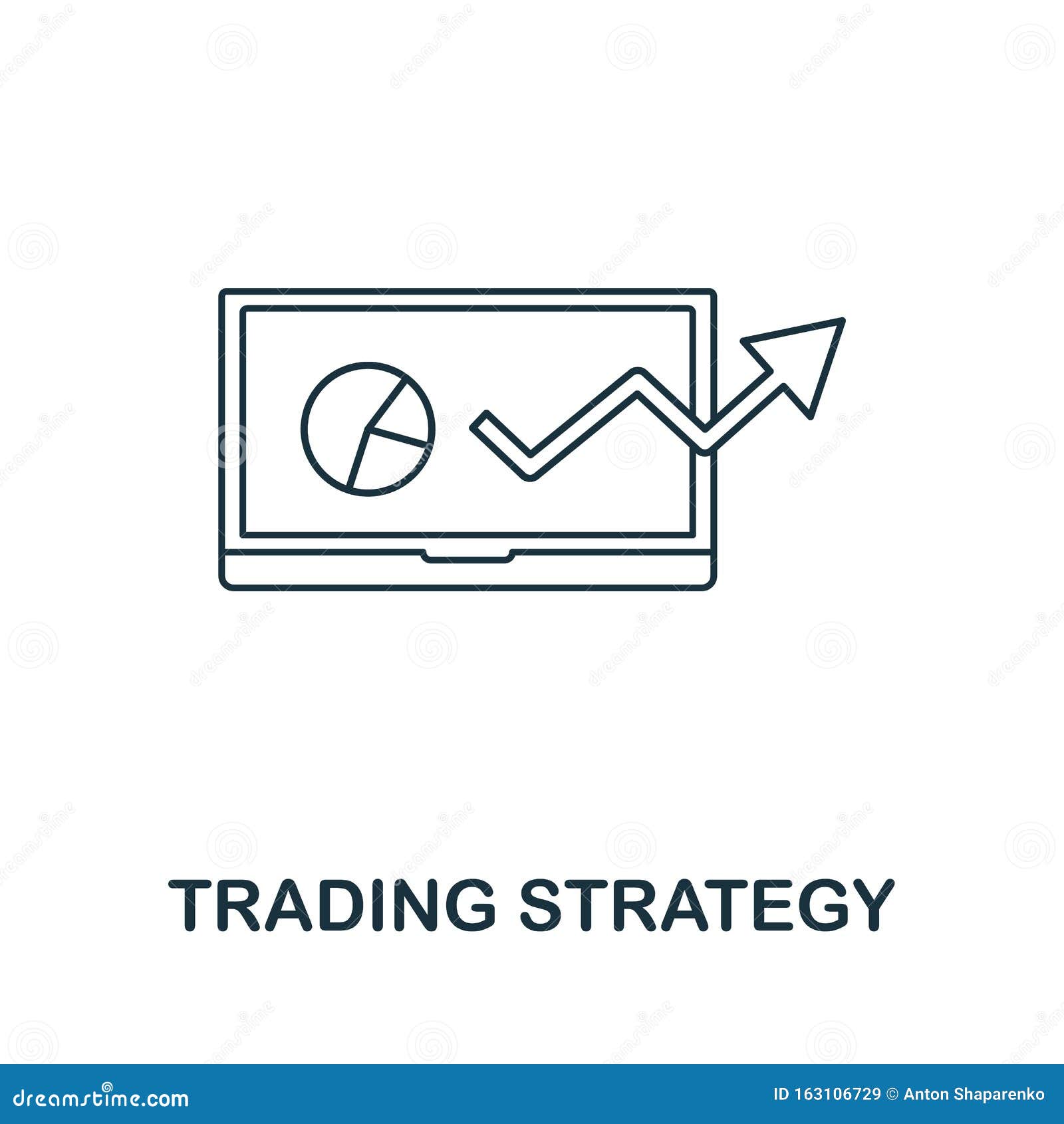 Trading Strategy Icon Outline Style. Thin Line Creative Trading ...