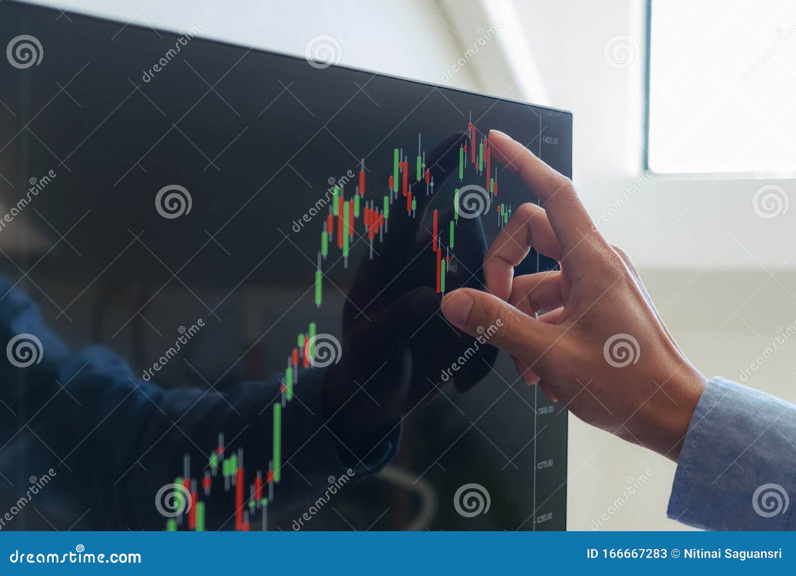 Trading on the Table is Working on a Computer Screen Full of Charts and ...