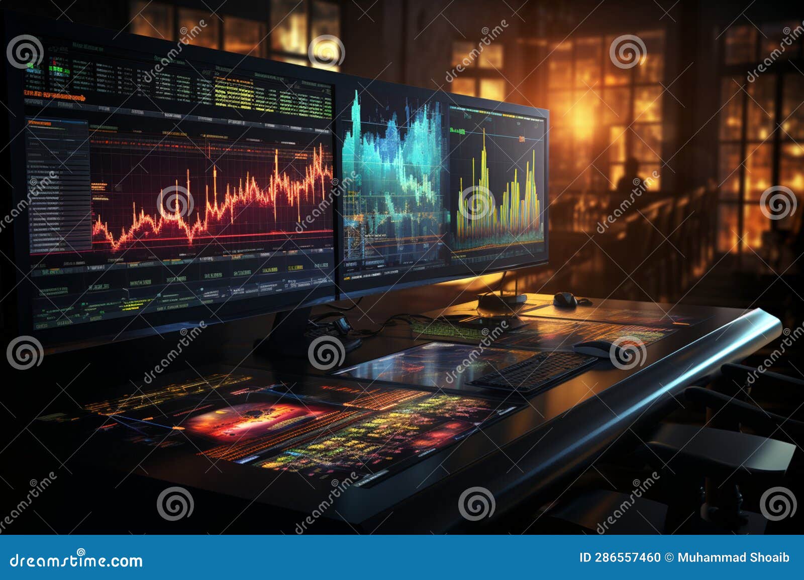 Trading Trends Visualization Graphic Displaying Stock Market or Forex ...
