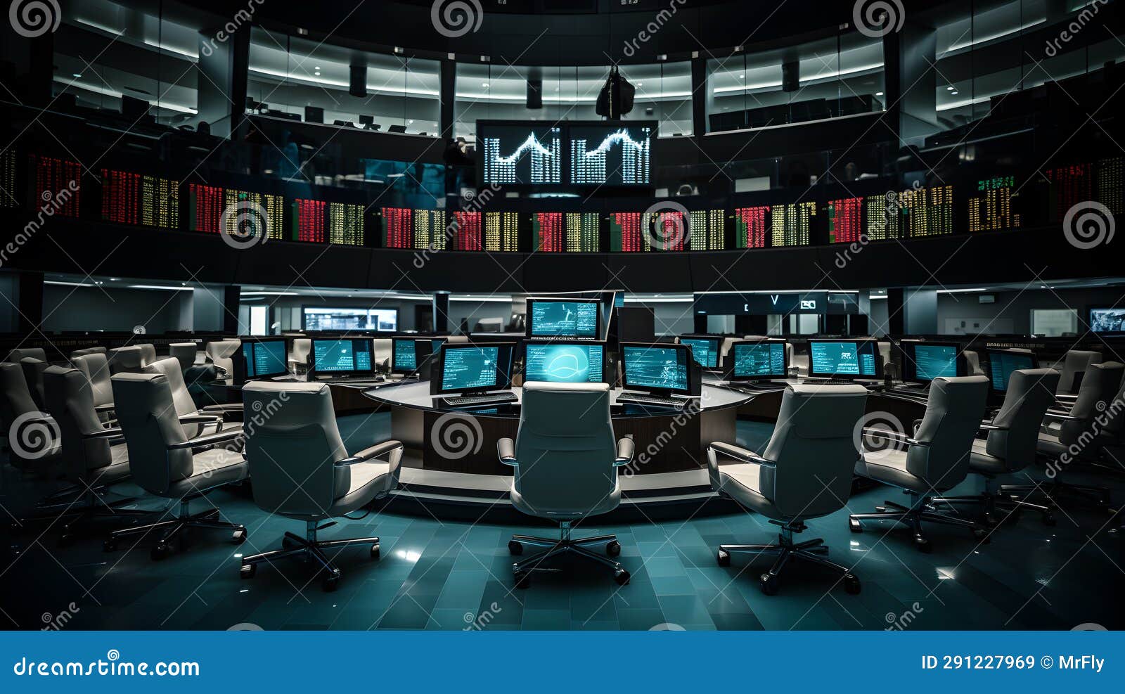 Trading Workplace, Stock Exchange Office, Screens and Work Places Stock ...