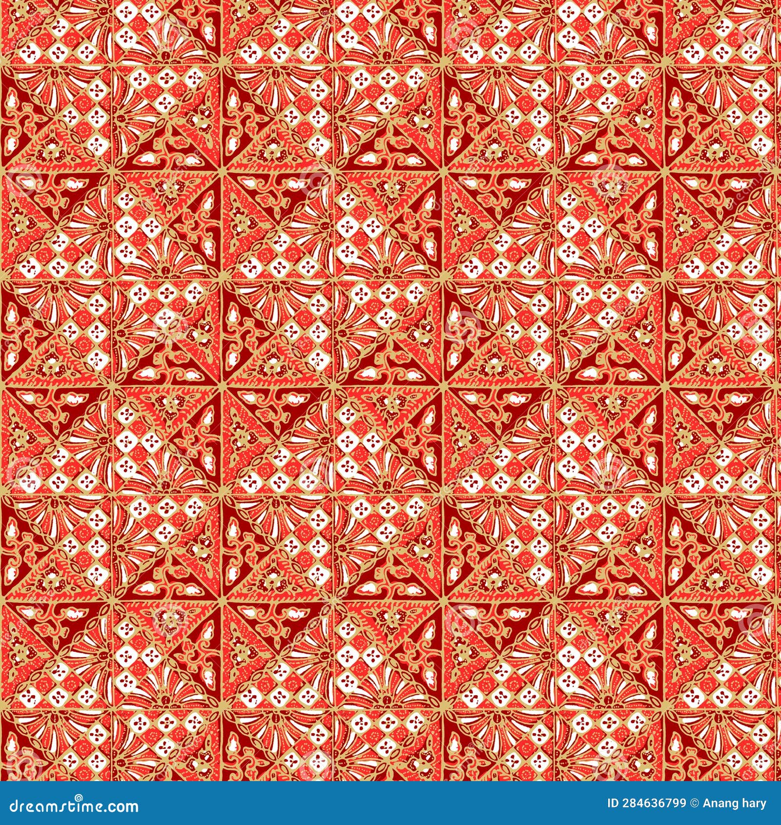 A TRADISIONAL INDONESIA BATIK PATTERN Stock Illustration - Illustration ...