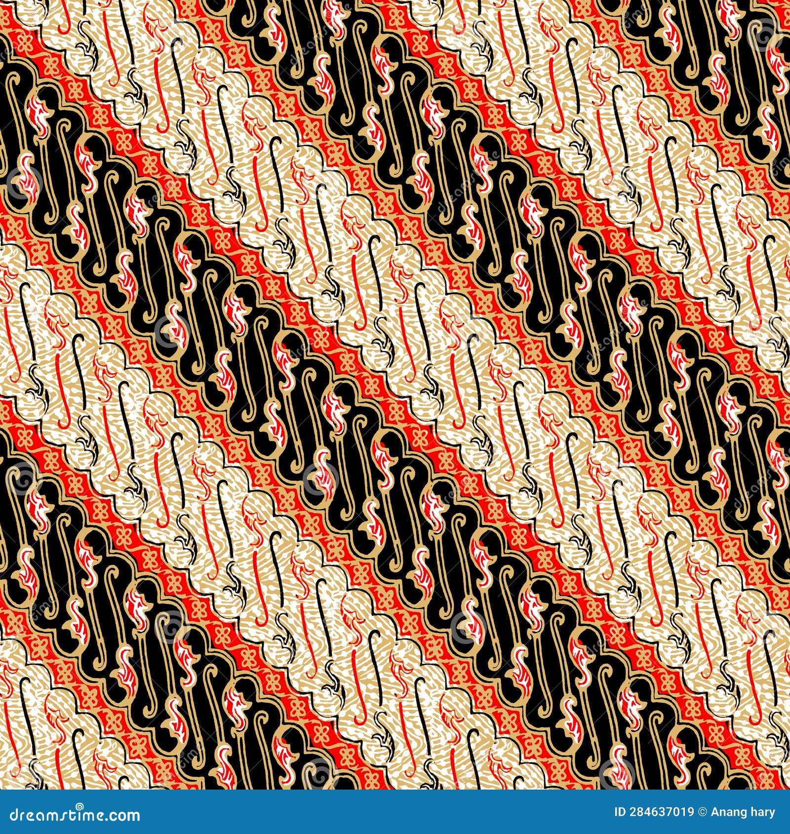 A TRADISIONAL INDONESIA BATIK PATTERN Stock Illustration - Illustration ...