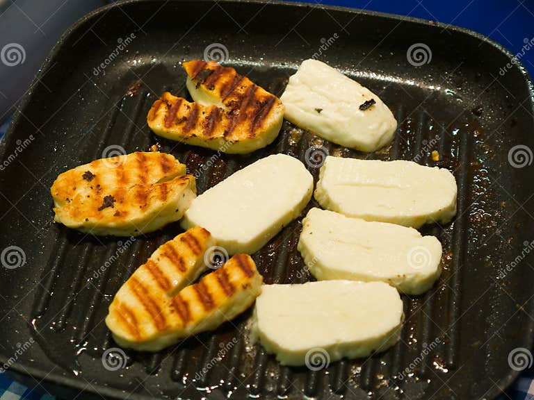 Traditinal Cypriot Halloumi Cheese Stock Image - Image of mediterranean ...