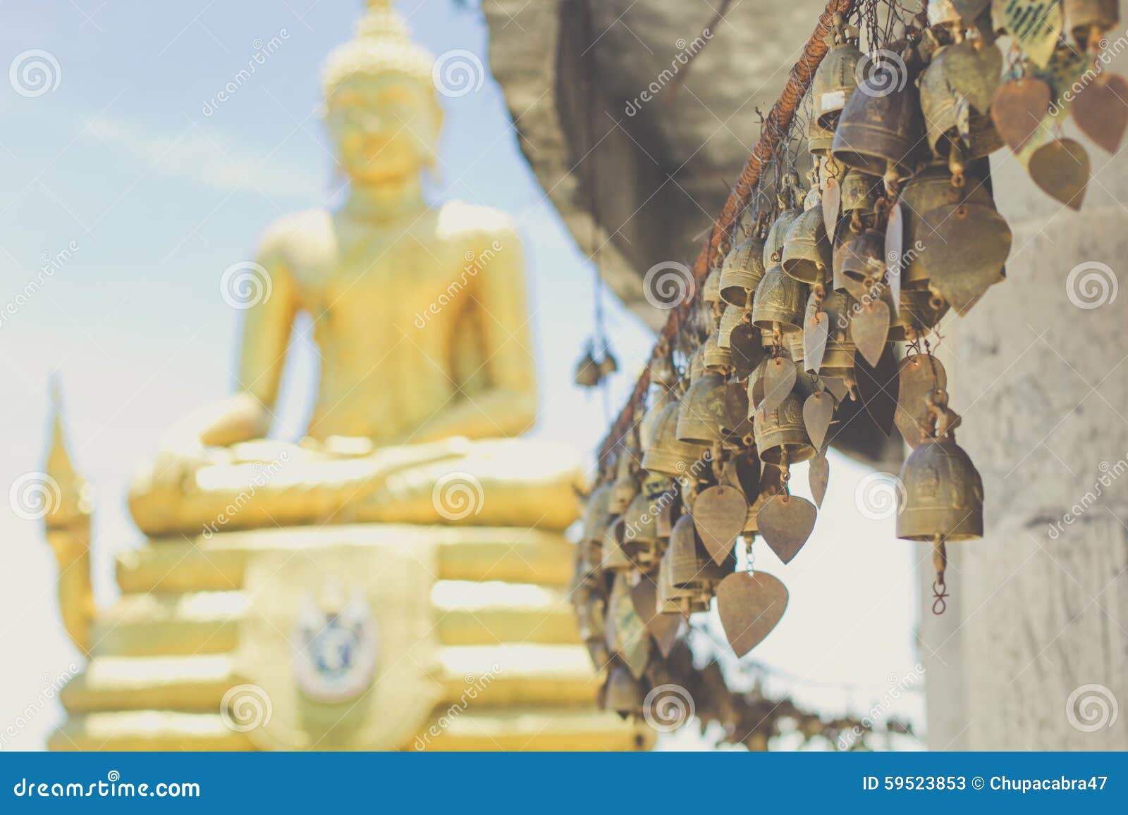 Tradition Asian Bells In Buddhism Temple In Phuket Island,Thailand ...