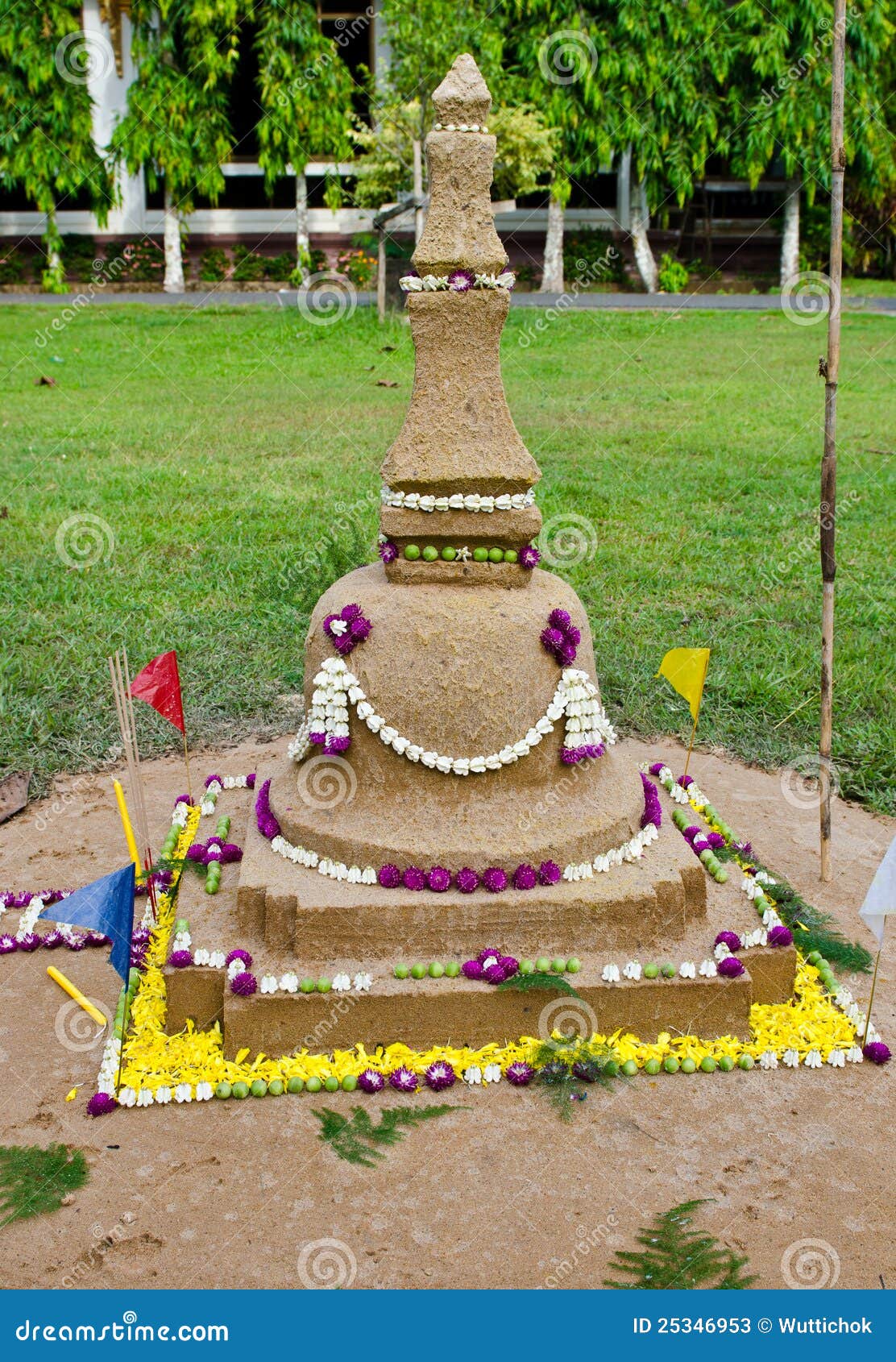 Tradition of Carrying Sand into the Temple Stock Image - Image of plant ...