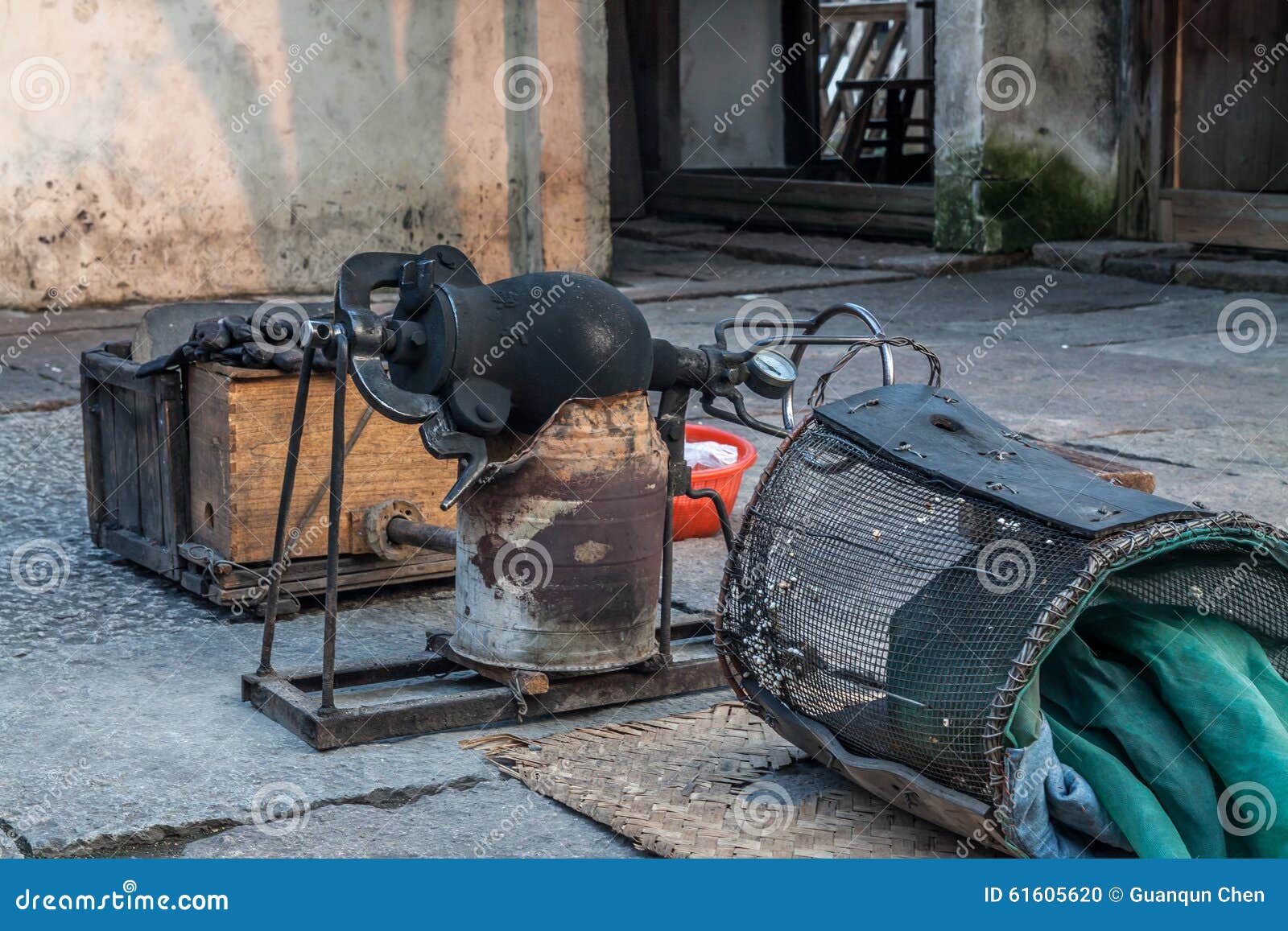 A Tradition Machine in China Used To Make Popcorn Stock Photo - Image ...