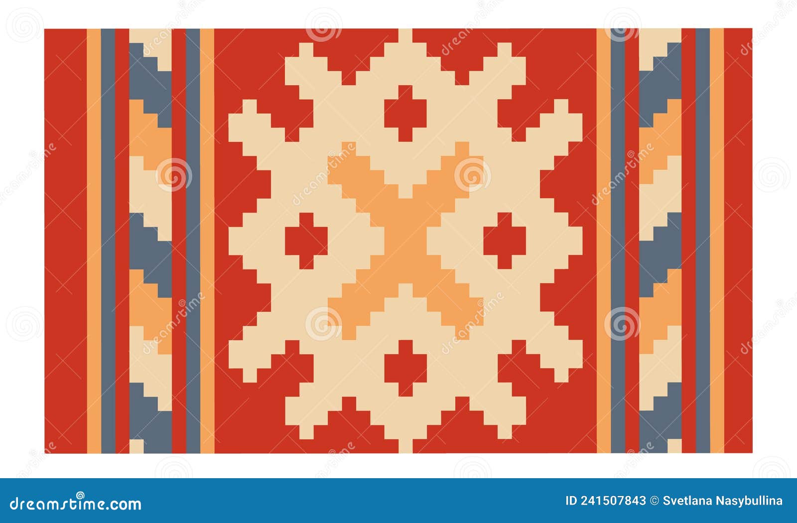Tradition Russian Carpet Vector Illustration. Stock Vector ...