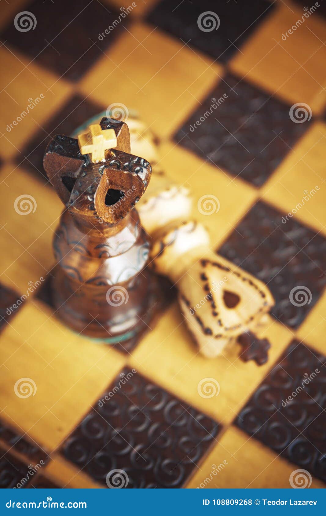 Tradition Wooden Chess Figures Stock Photo - Image of fight, pawn ...