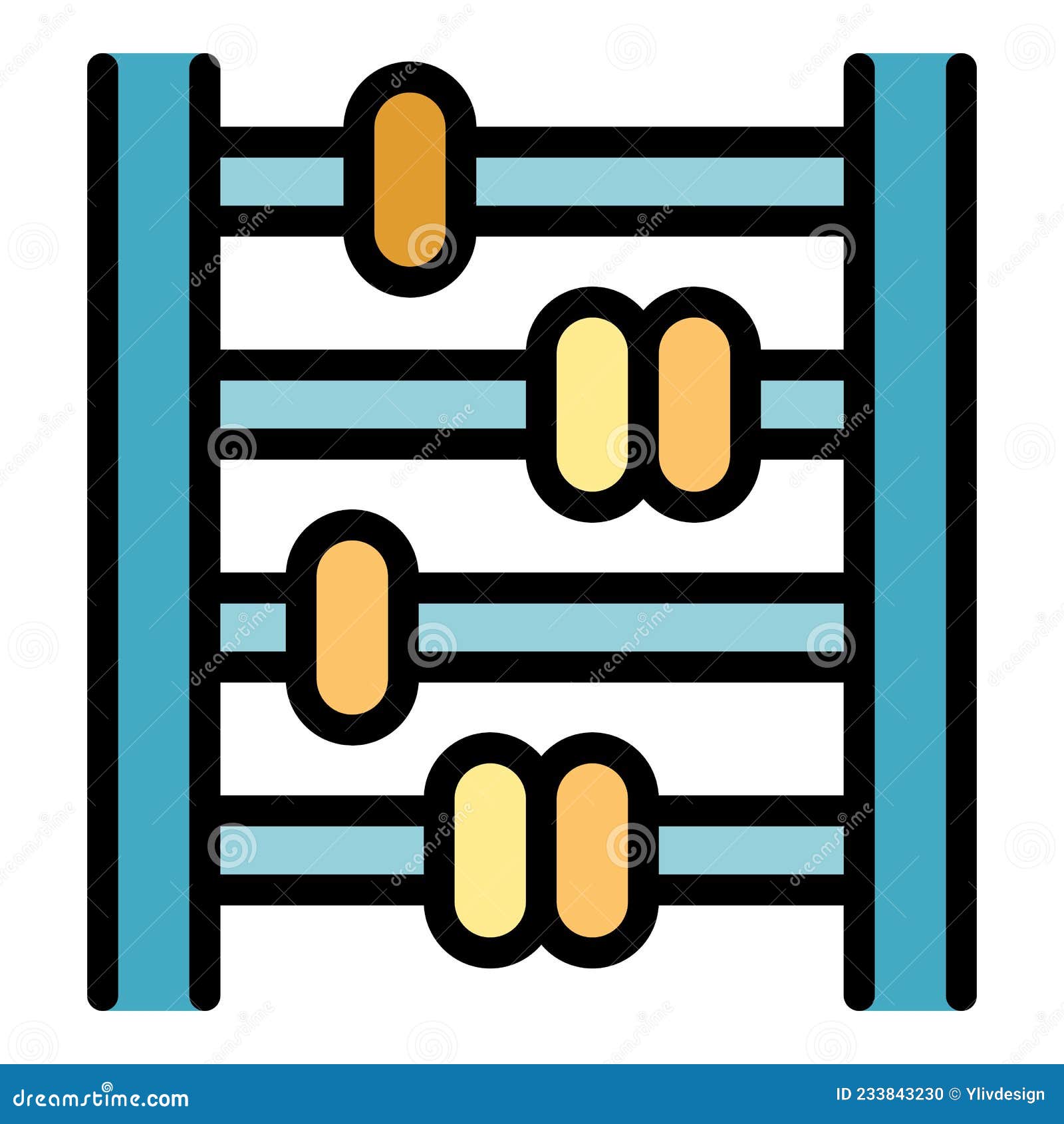 Traditional Abacus Icon Color Outline Vector Stock Vector ...