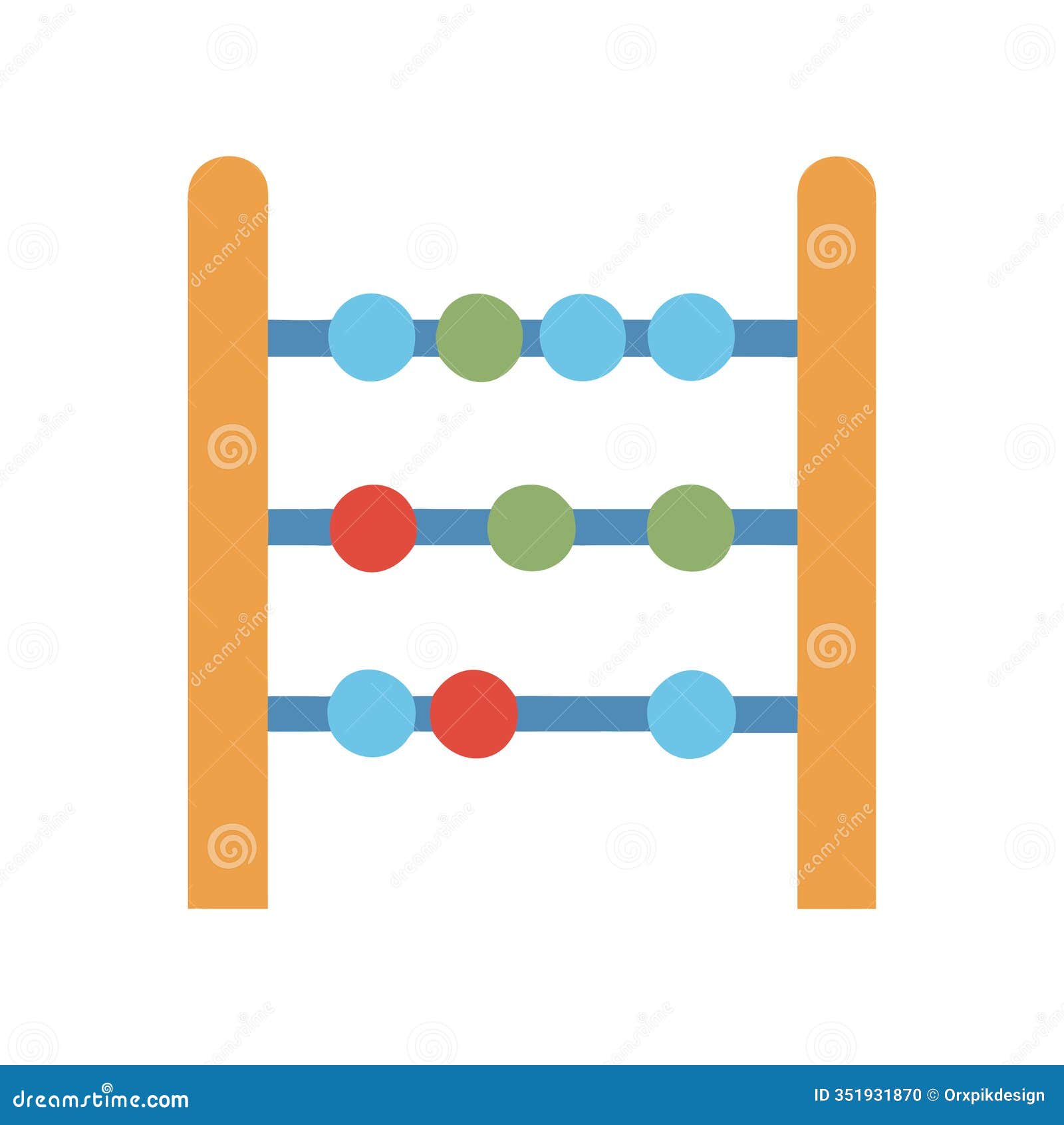 Red Abacus Icon Isolated On Transparent Background. Traditional ...