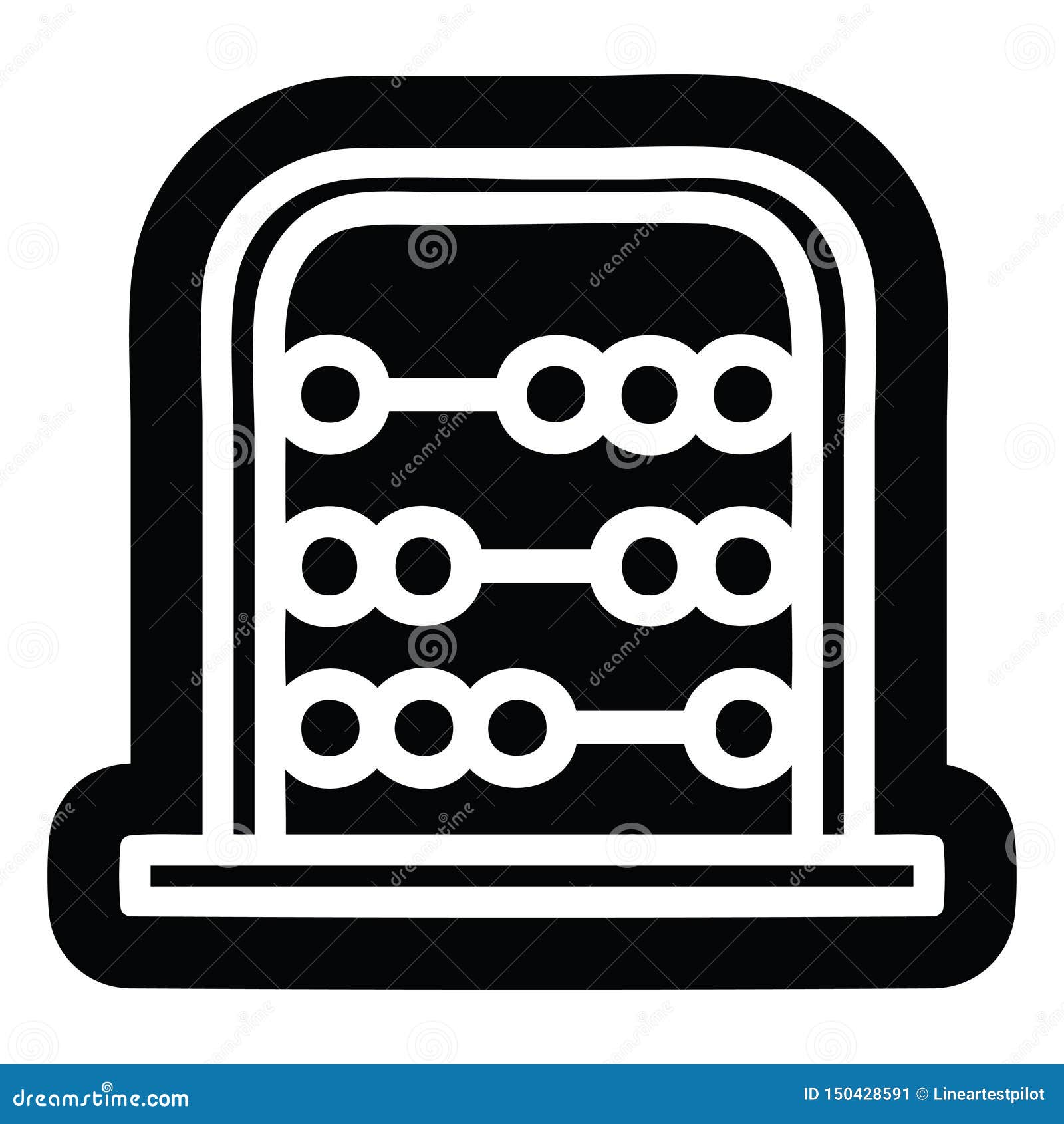 Traditional Abacus Icon Symbol Stock Vector - Illustration of ...