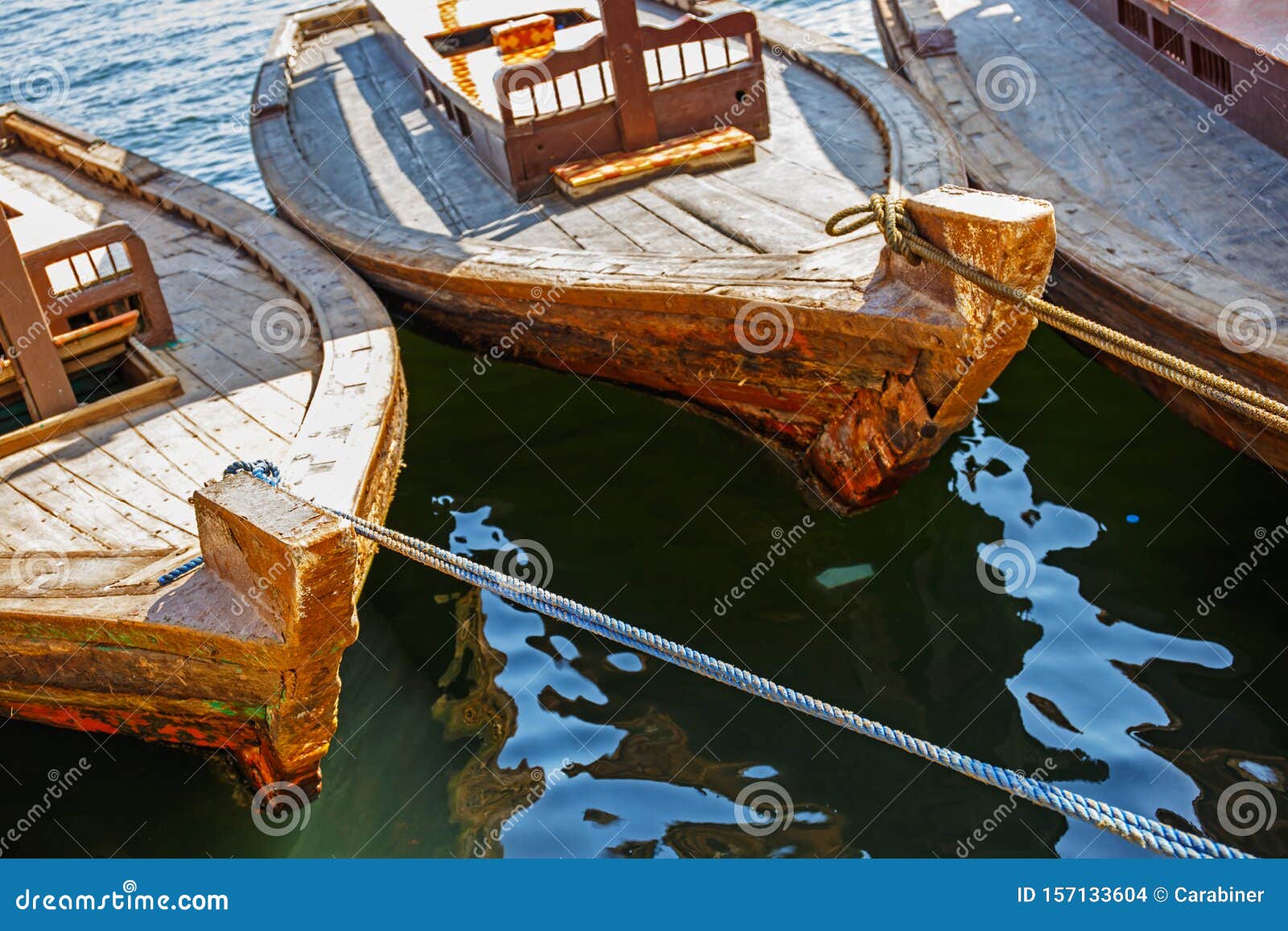 Traditional Abra Boat in Dubai Stock Photo - Image of boat, transport ...