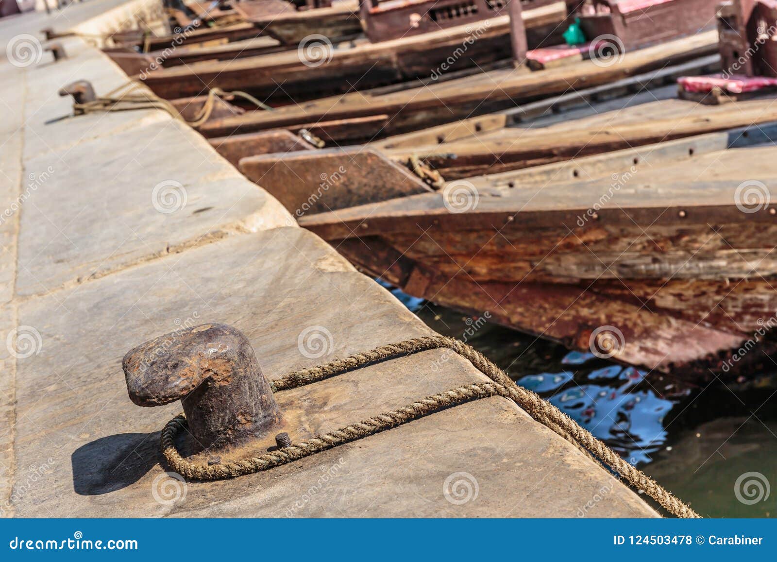 Traditional Abra Ferries in Dubai Stock Photo - Image of pier ...