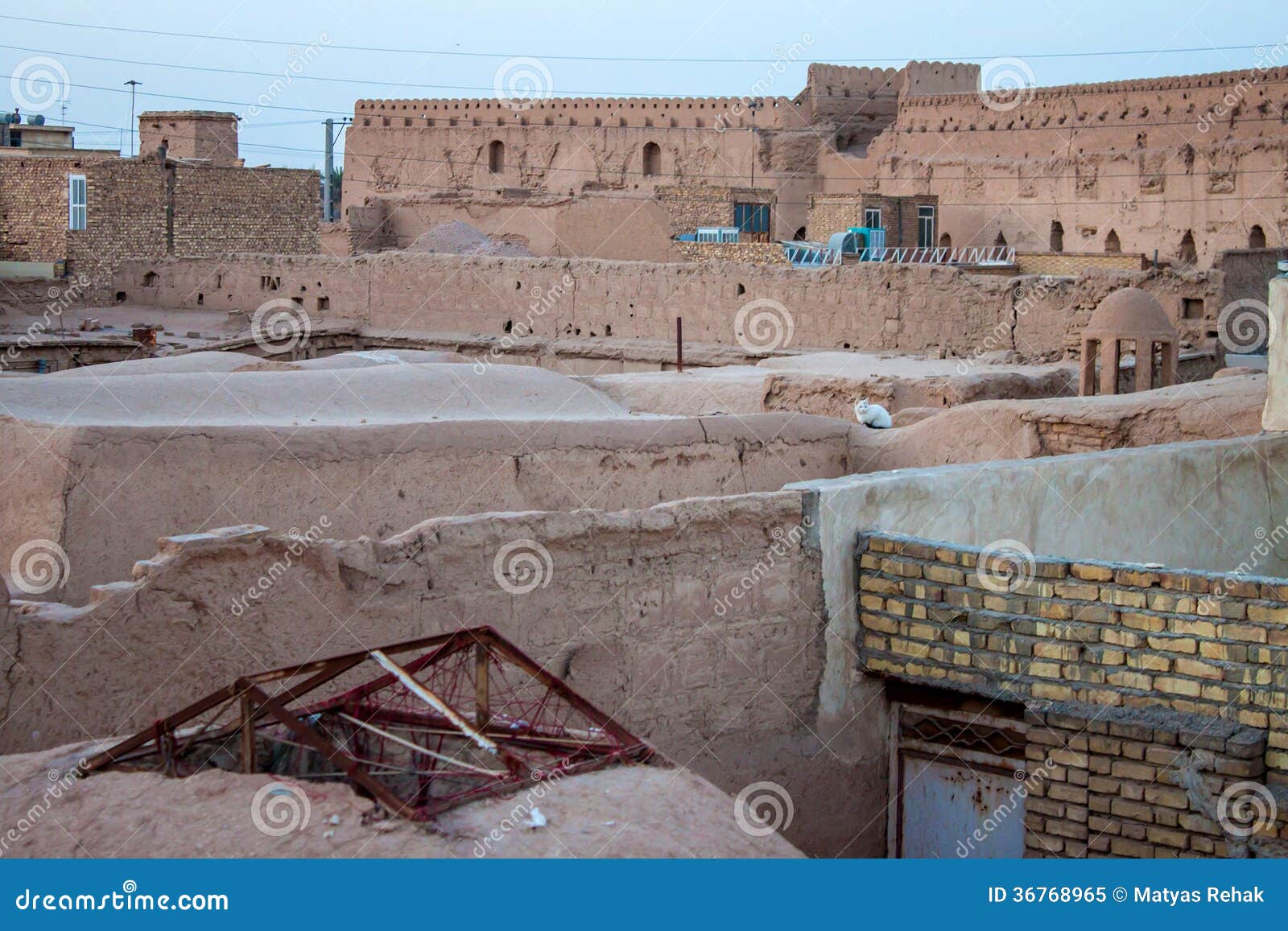 Traditional adobe houses stock image. Image of iranian - 36768965