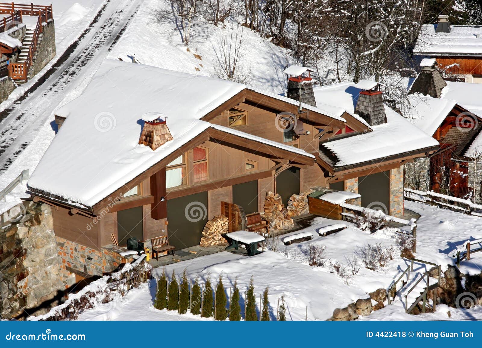 Traditional alpine cabin stock photo. Image of peak, rocks - 4422418