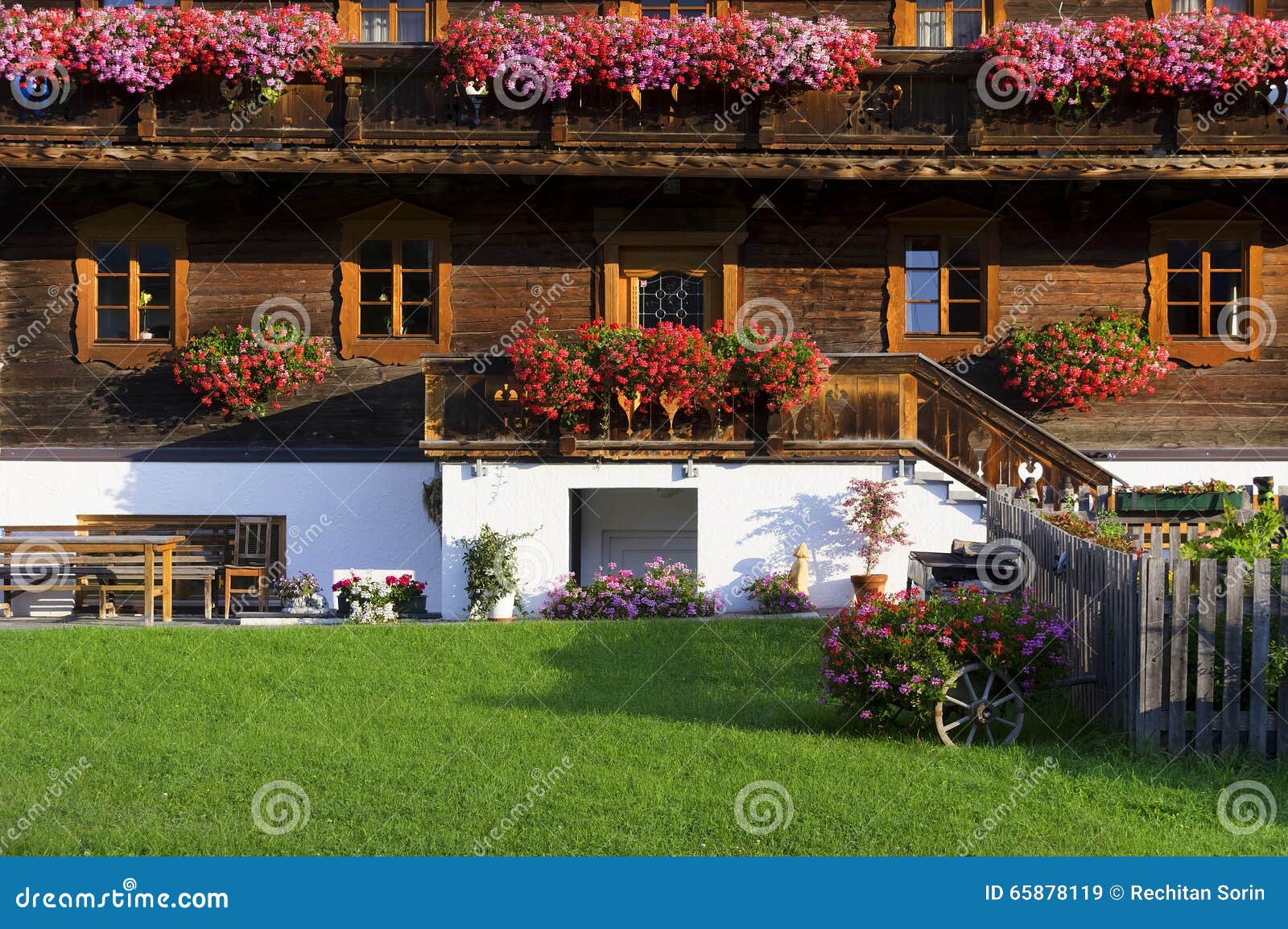 Traditional alpine house stock image. Image of austria - 65878119