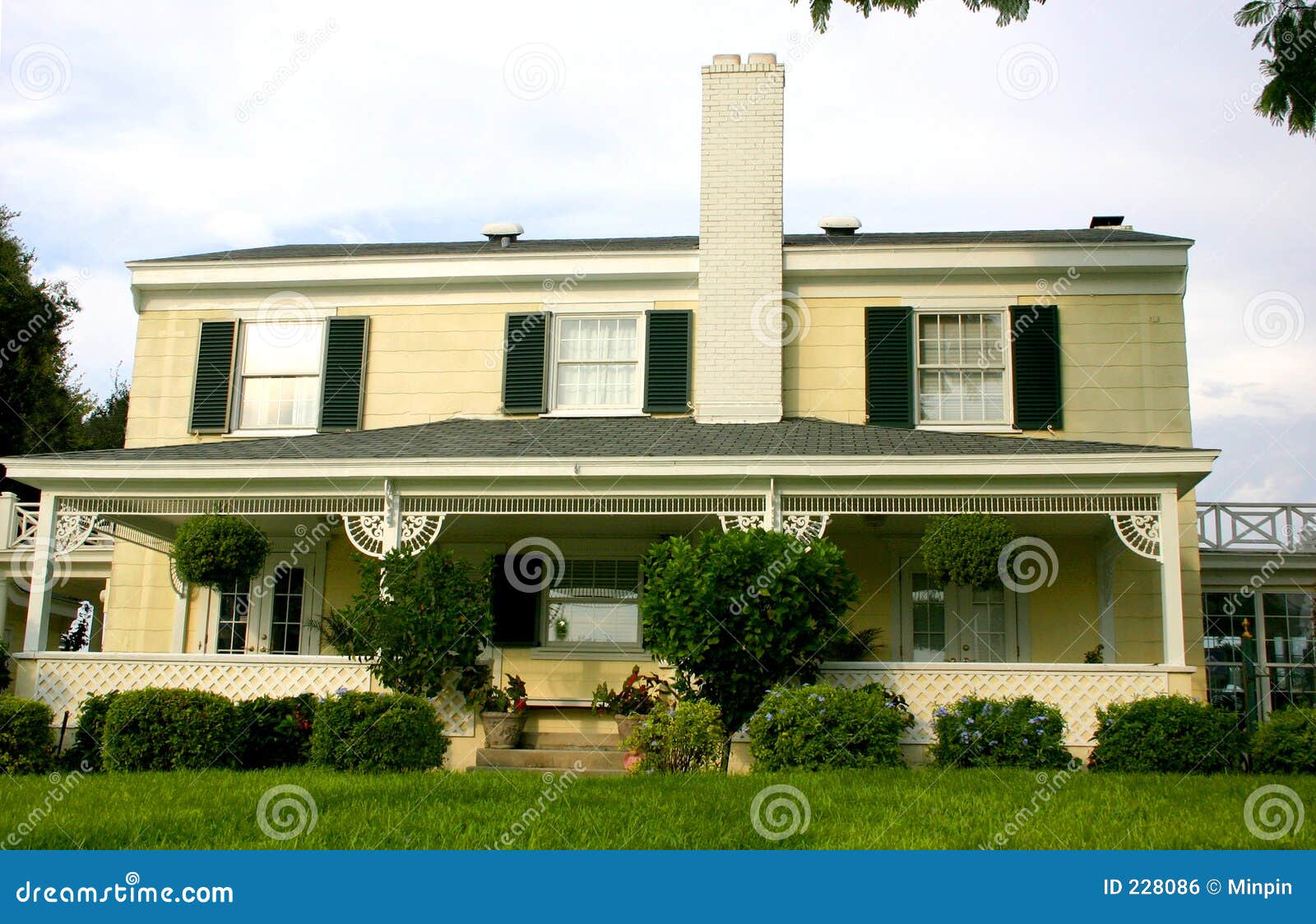 Traditional American Home stock photo. Image of moldings - 228086